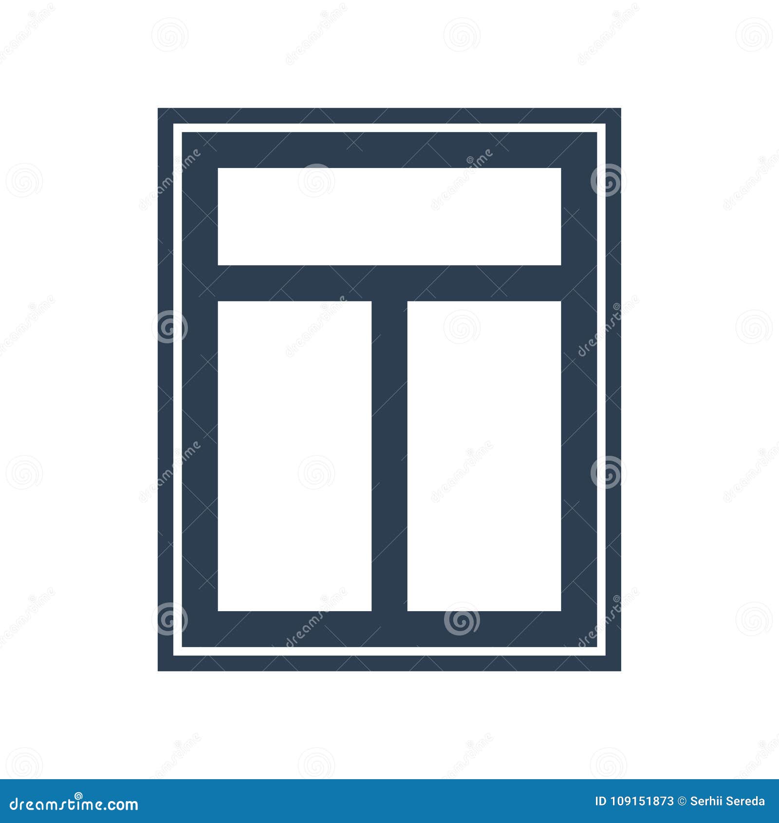 Window Icon on White Background. Stock Illustration - Illustration of ...
