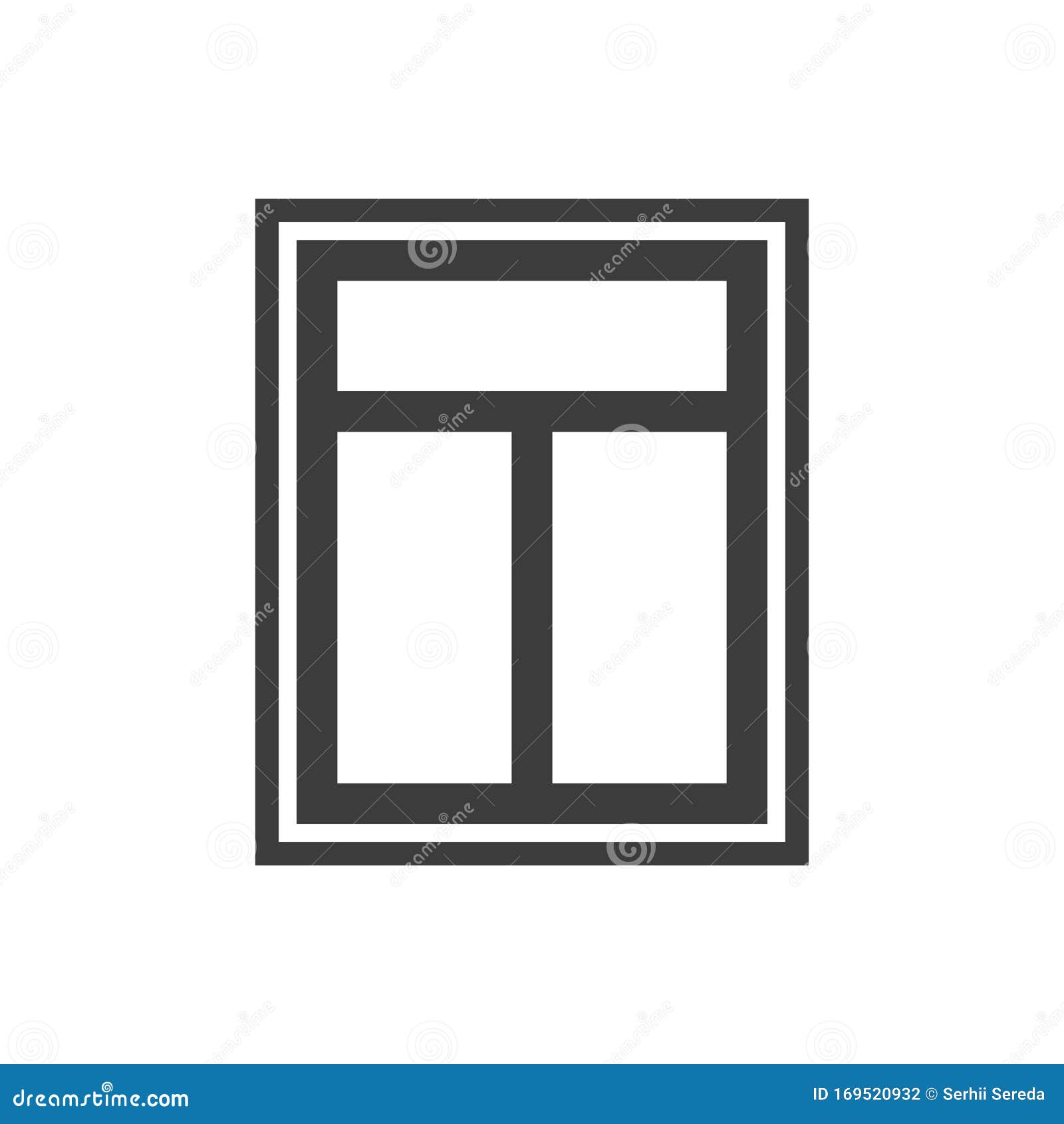 Window Icon on White Background Stock Illustration - Illustration of ...