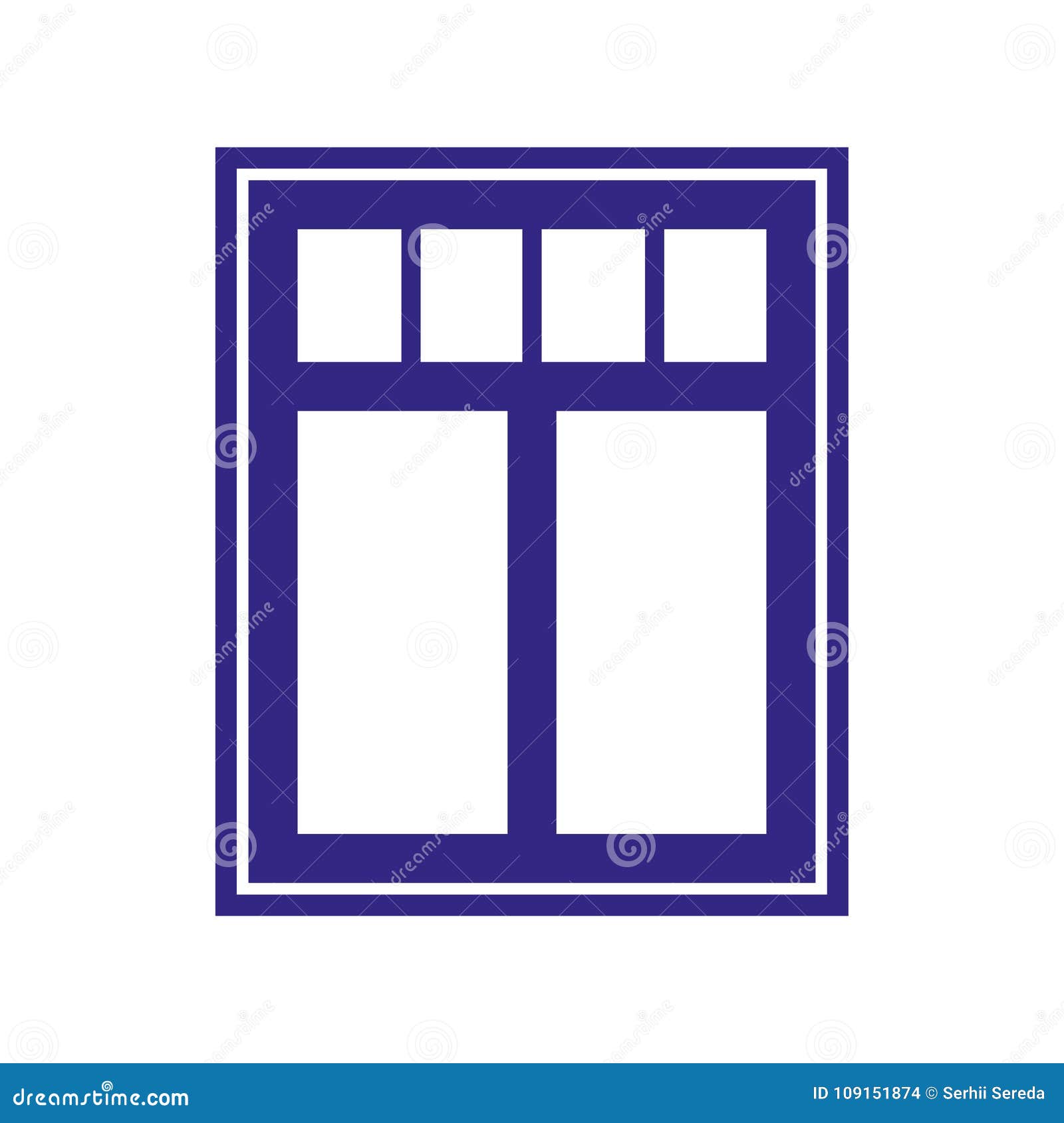 Window Icon on White Background. Stock Illustration - Illustration of ...
