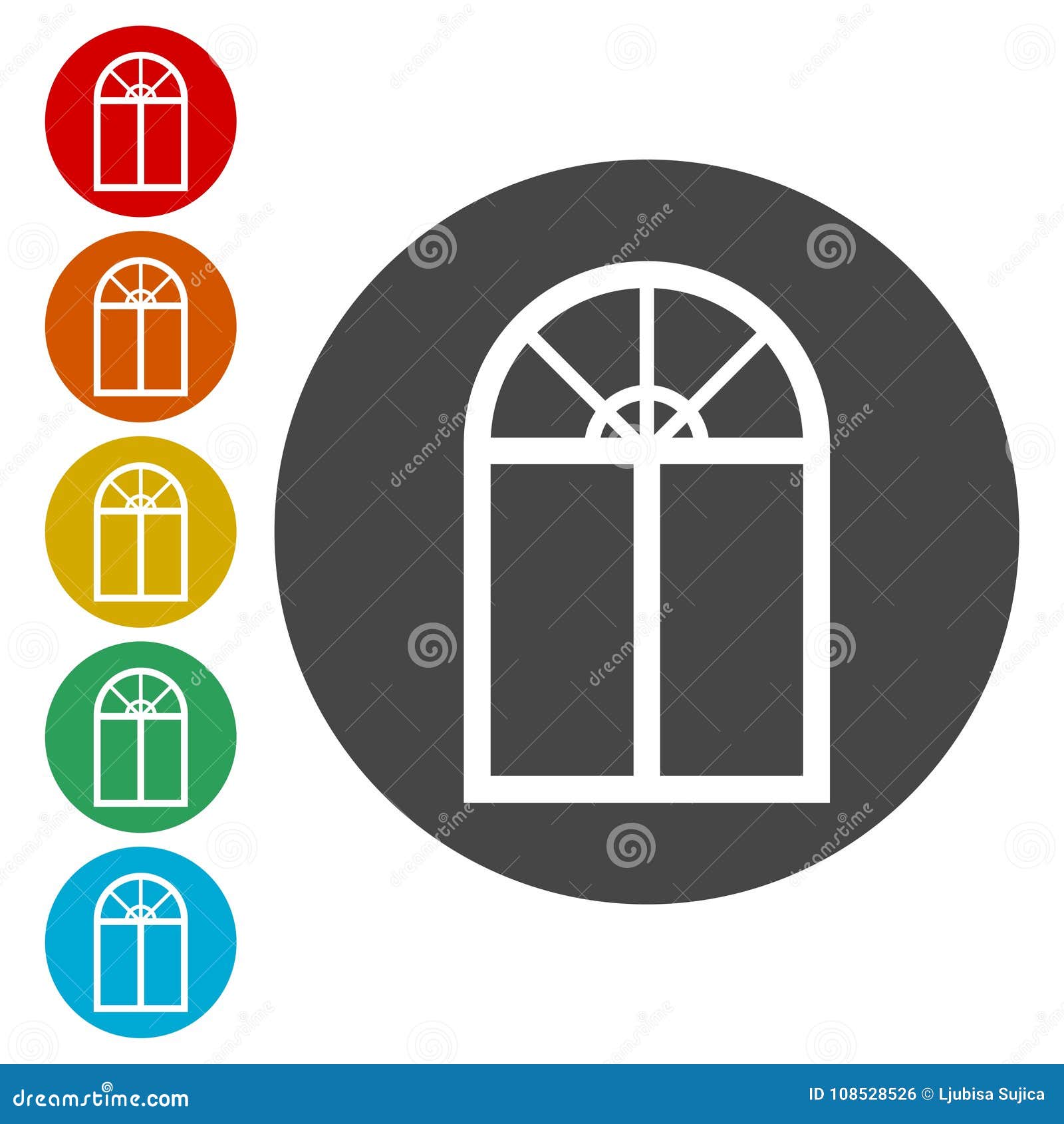 Window icon, Window sign stock vector. Illustration of front - 108528526