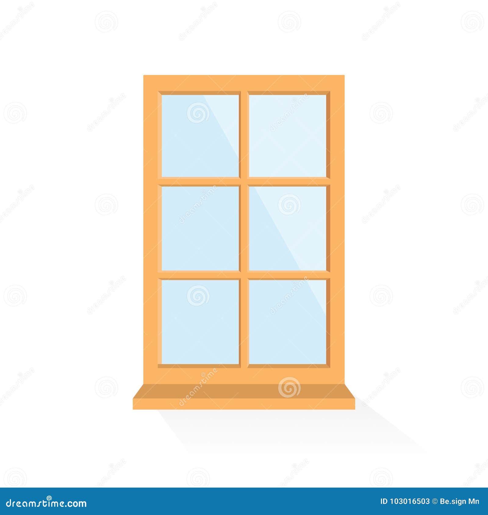 Window Illustration. Flat Design. Vector Illustration. Stock ...