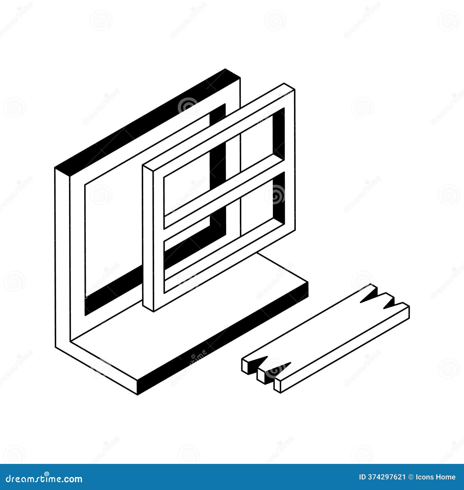 Window Installation Isolated Concept Vector Illustration. | CartoonDealer.com #252997347