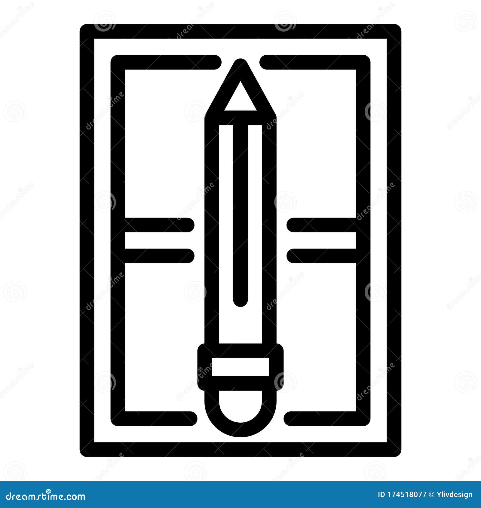 Window Installation Icon, Outline Style Stock Vector - Illustration of ...