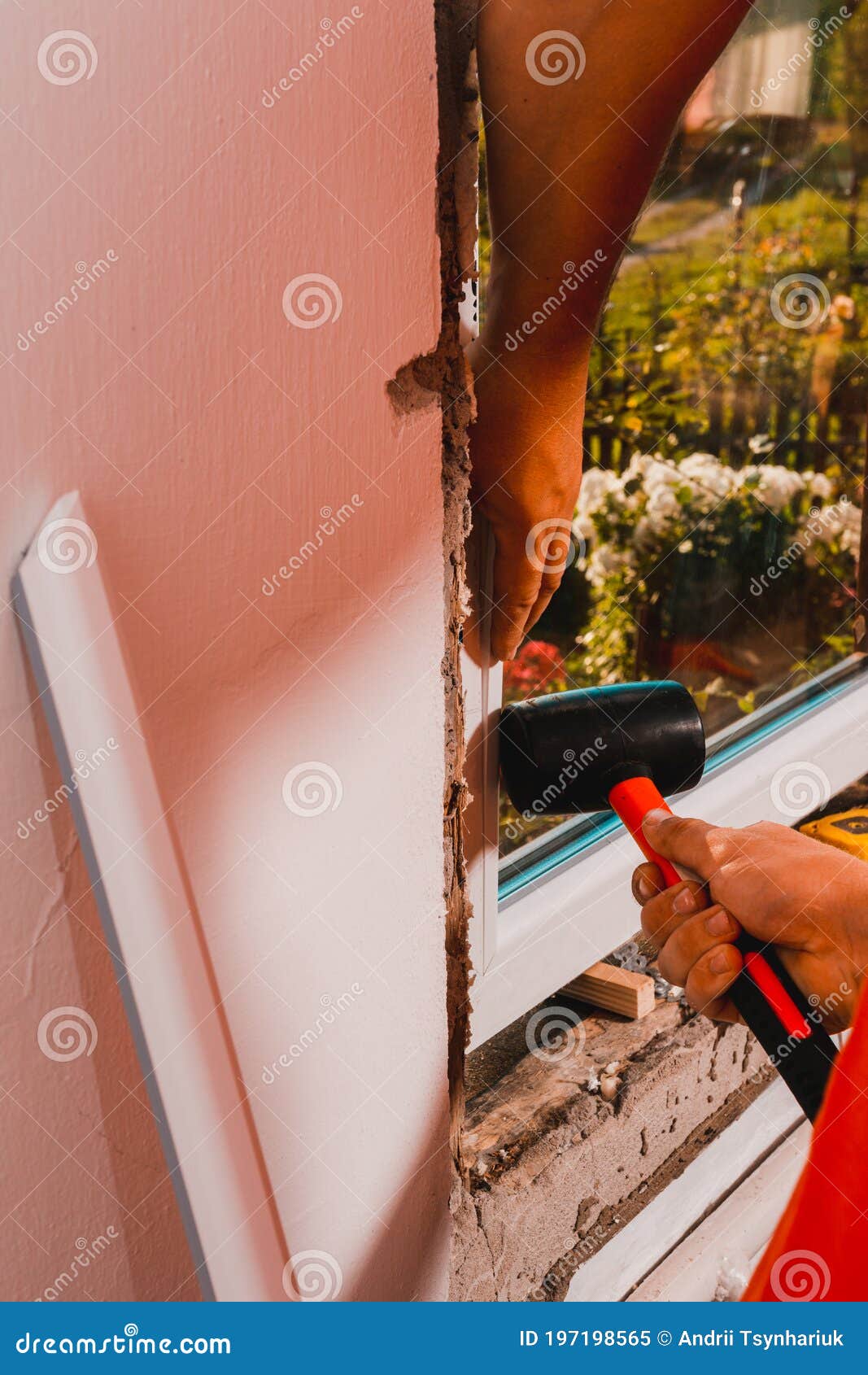 Window Installation, a New Plastic Window in a Private House, the ...