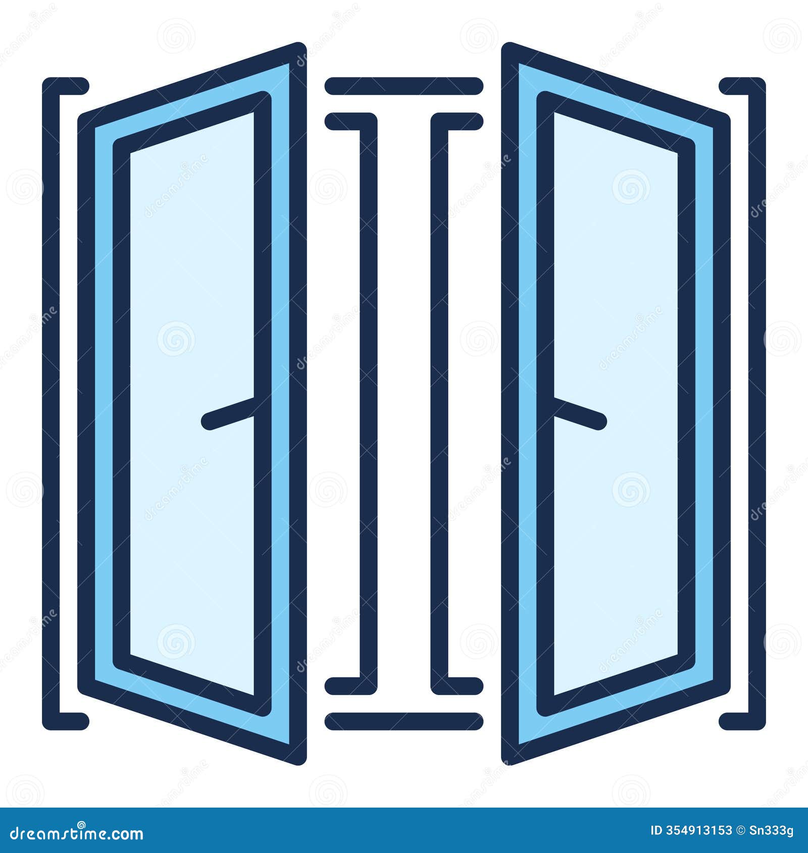 Window Installation Vector Blue Icon or Symbol Stock Illustration ...