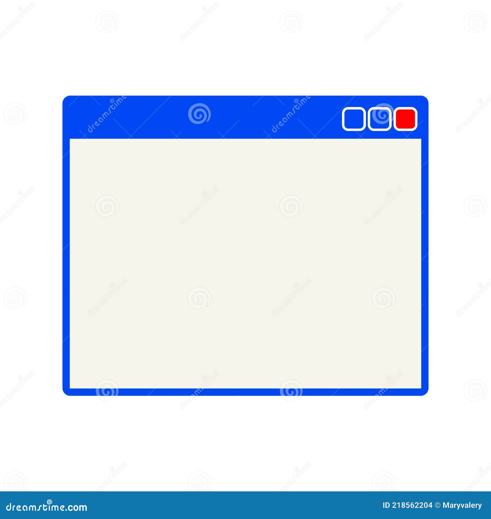 Window Interface Template. Windows Browser Blank Page Stock Vector ...