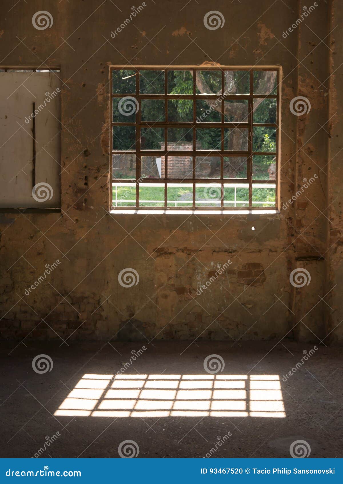 Window with Iron Bars in Old Wall Stock Photo - Image of window, safety ...