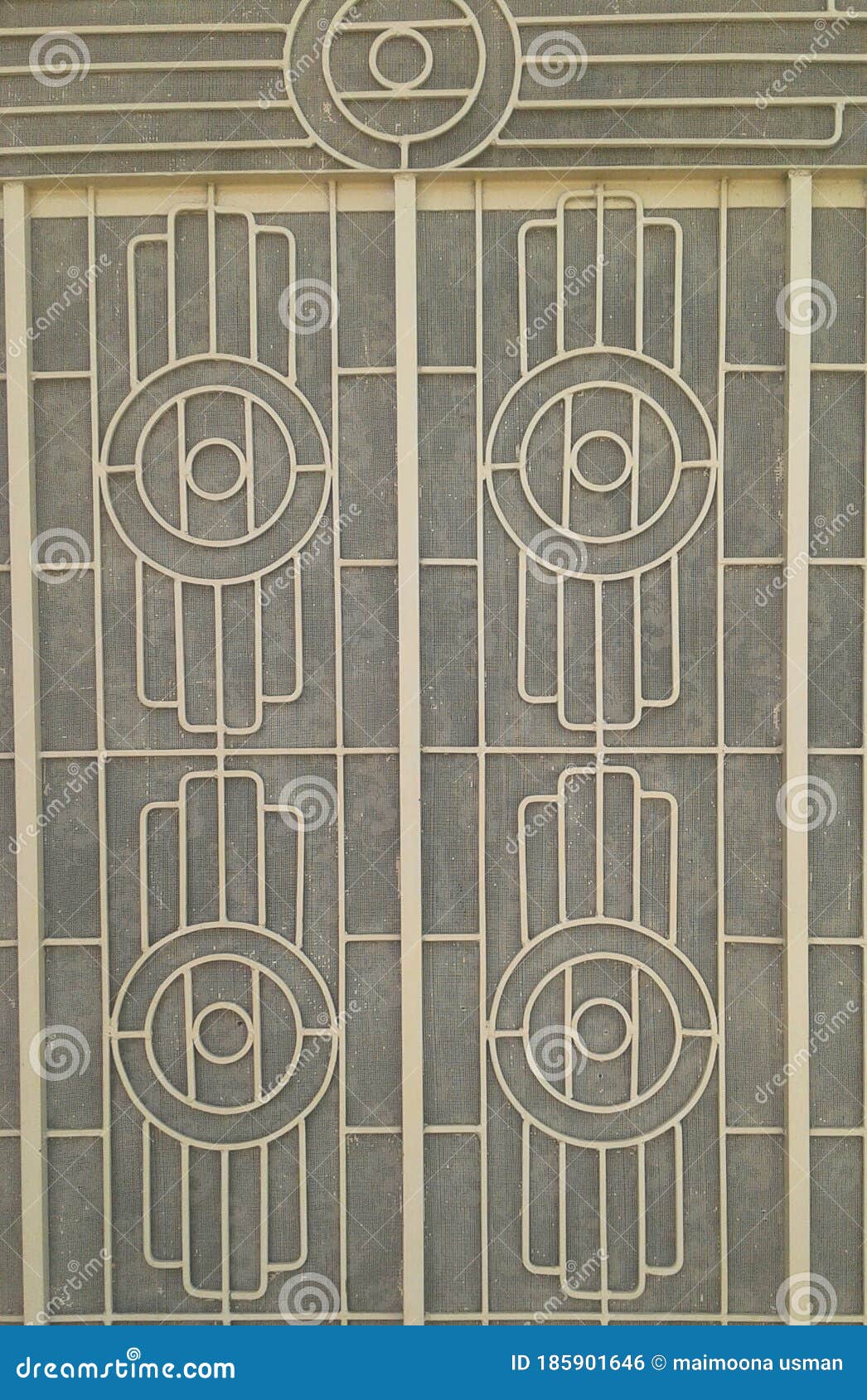 Window with iron design stock photo. Image of design - 185901646