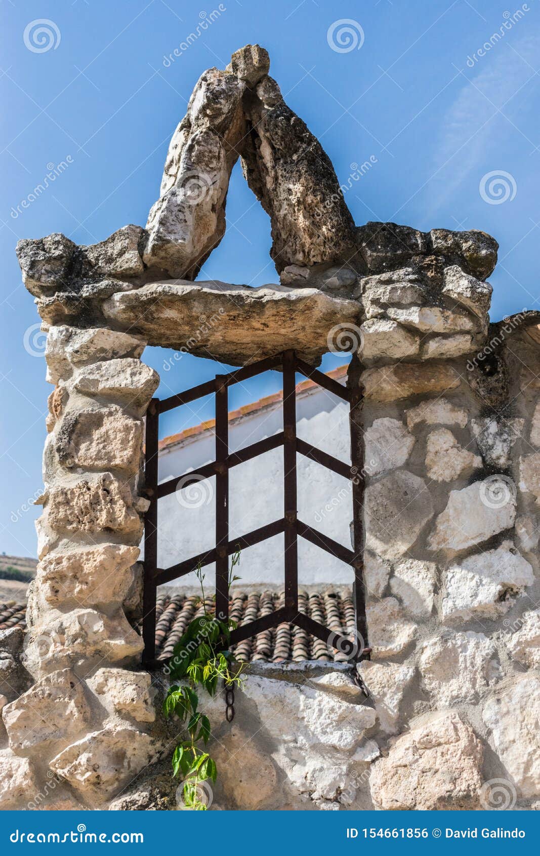 Window with Iron Fence in Stone House Stock Photo - Image of castle ...