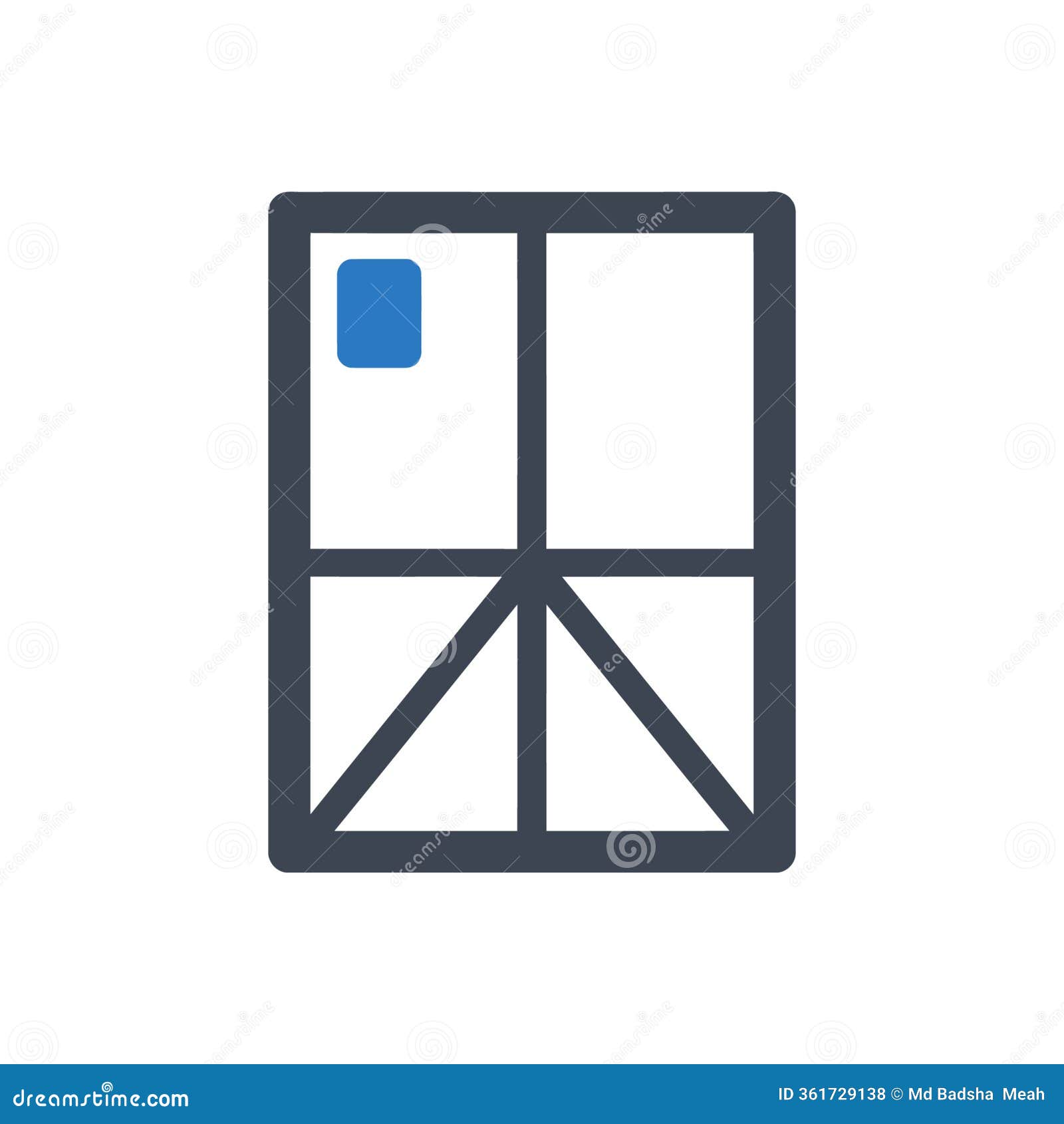 Window Layout Icon stock illustration. Illustration of icon - 361729138