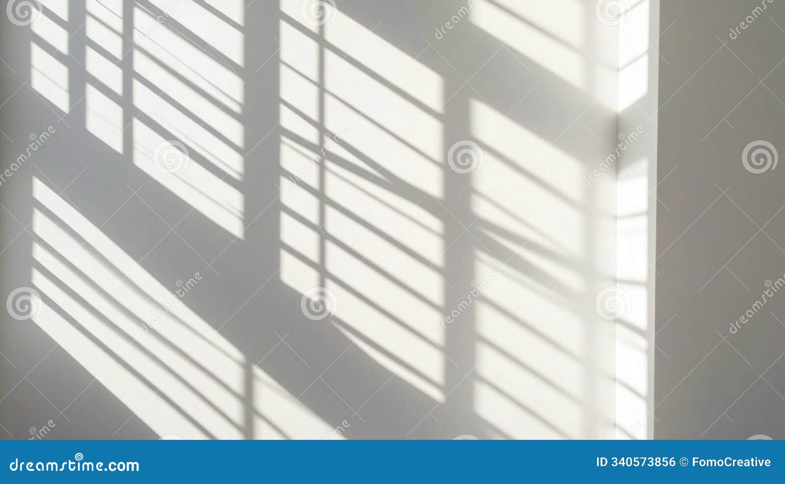 Window Light Casts Horizontal Shadow Lines on a White Wall Stock ...