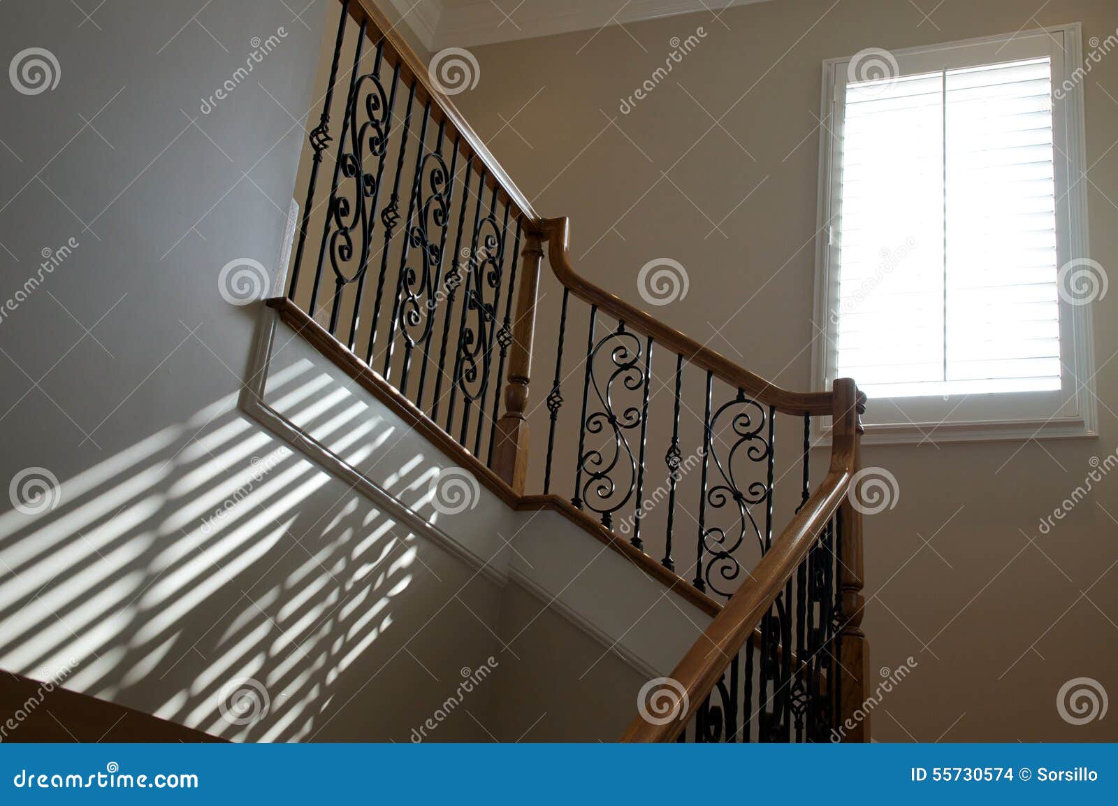 Window light on stairway stock photo. Image of window - 55730574