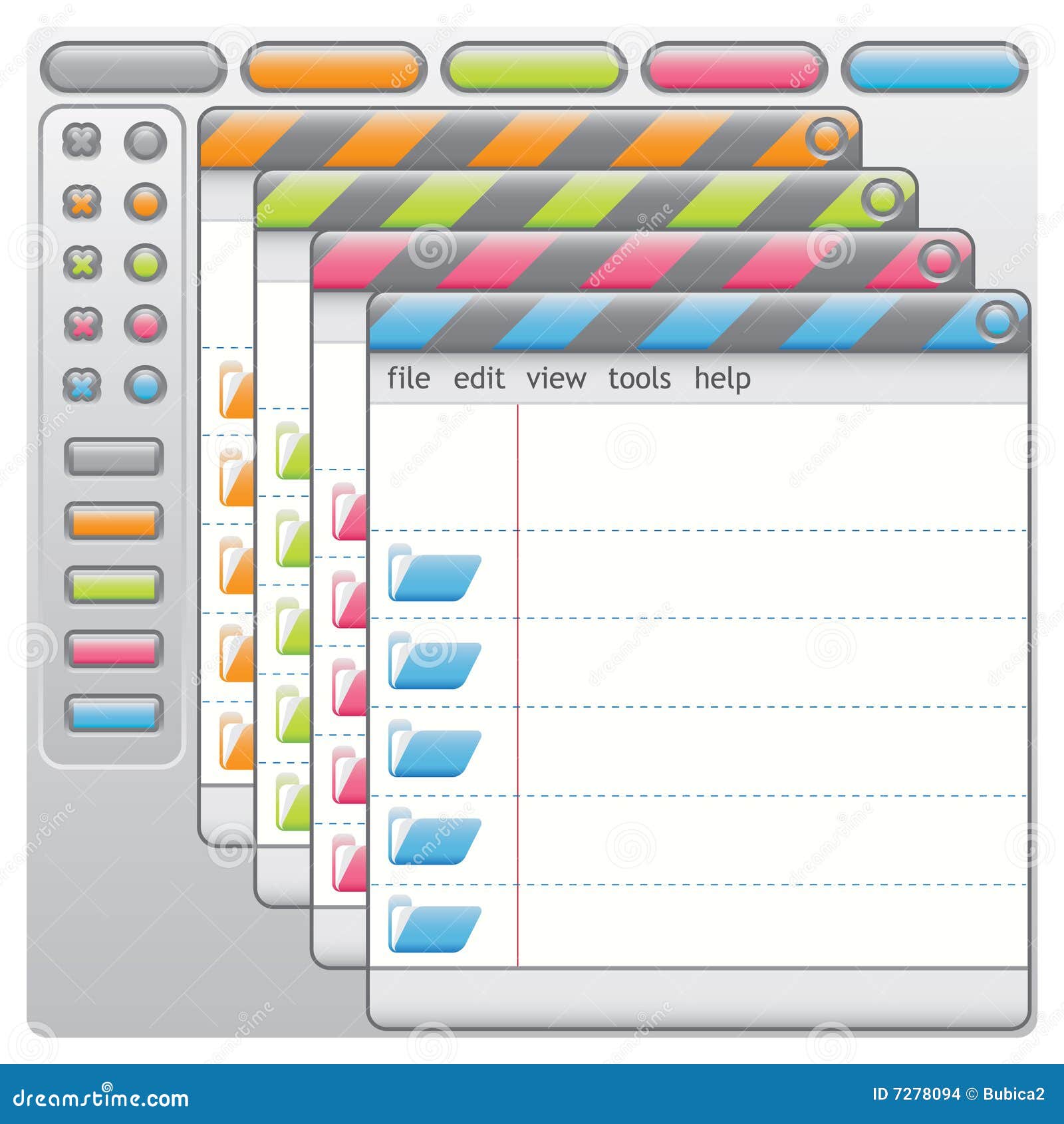 Window like colored labels stock vector. Illustration of information ...