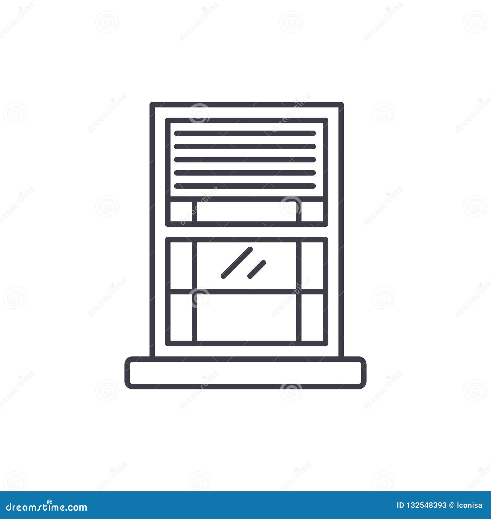 Window Line Icon Concept. Window Vector Linear Illustration, Symbol ...