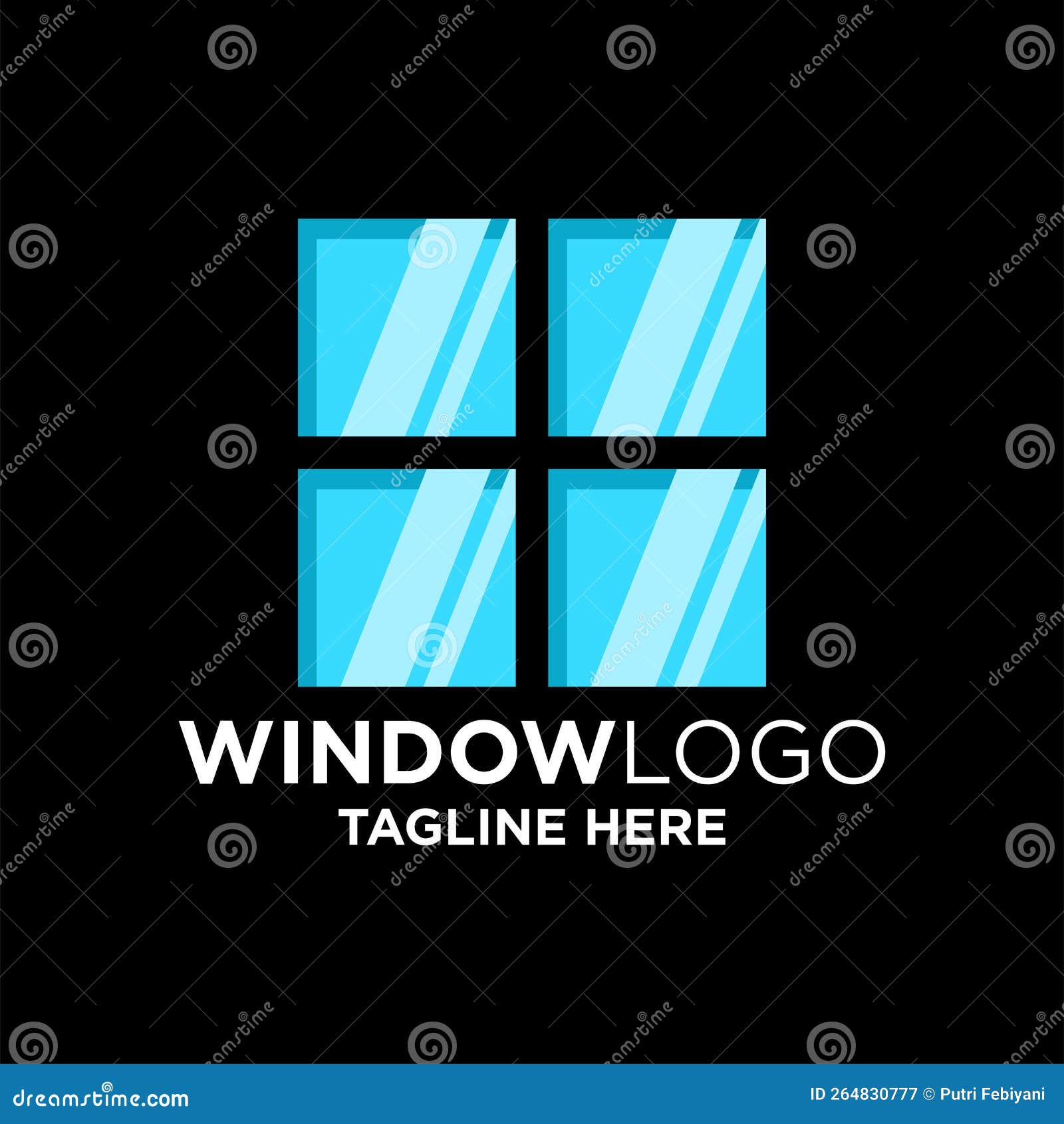 Window Logo Design stock vector. Illustration of modern - 264830777