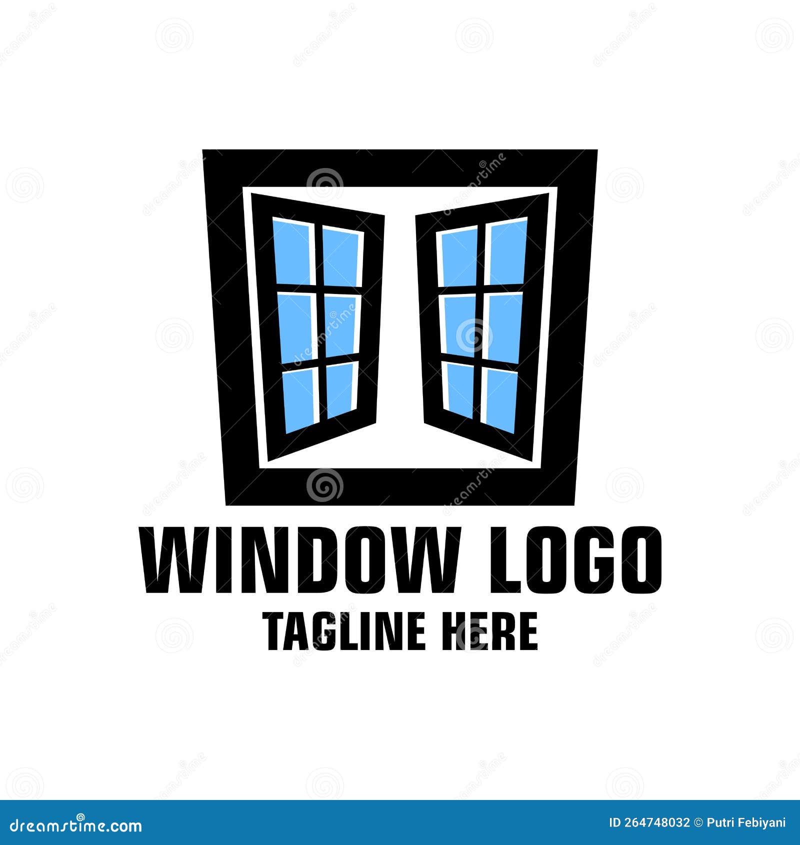 Window Logo Design stock vector. Illustration of line - 264748032