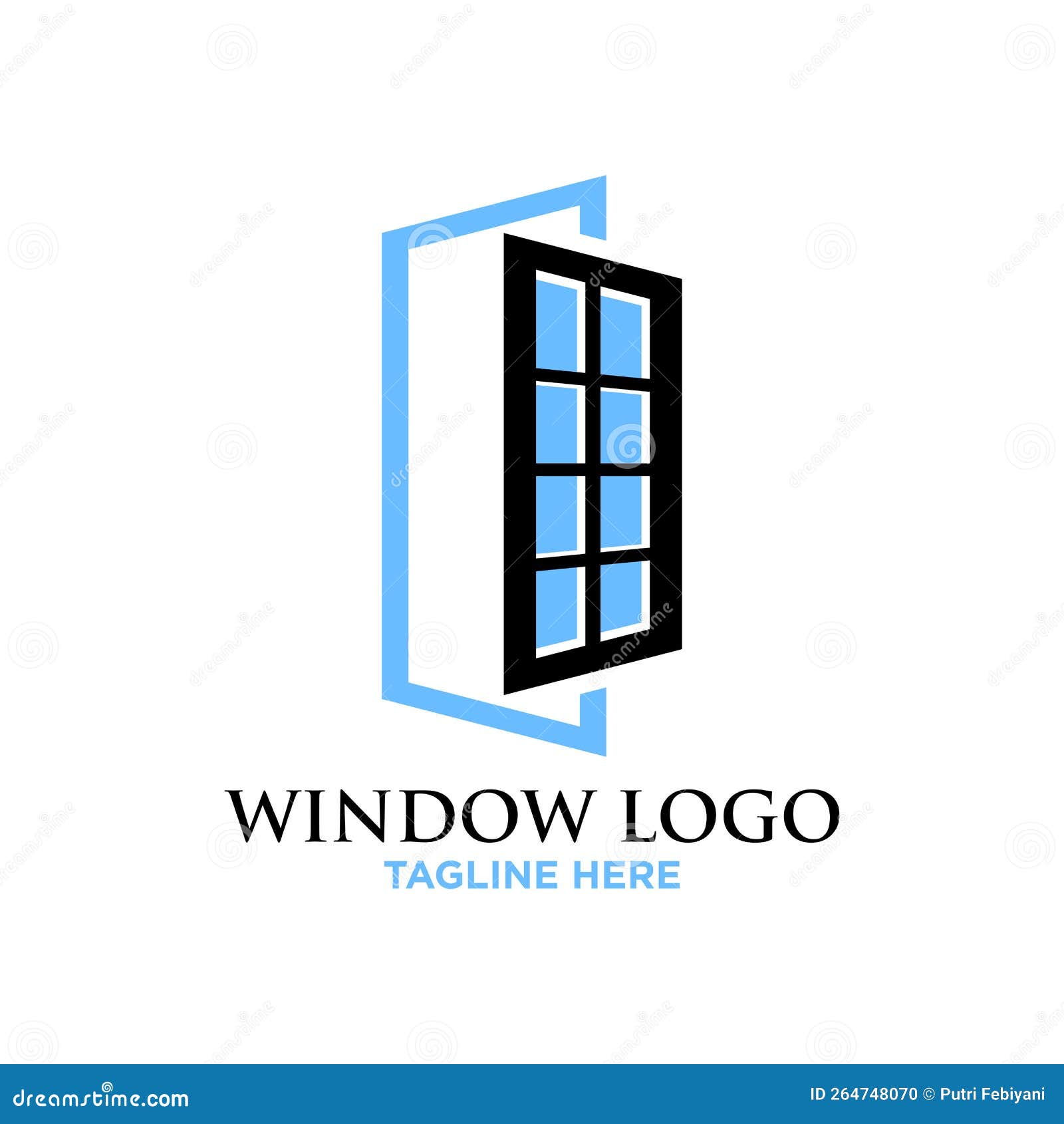 Window Logo Design stock vector. Illustration of label - 264748070