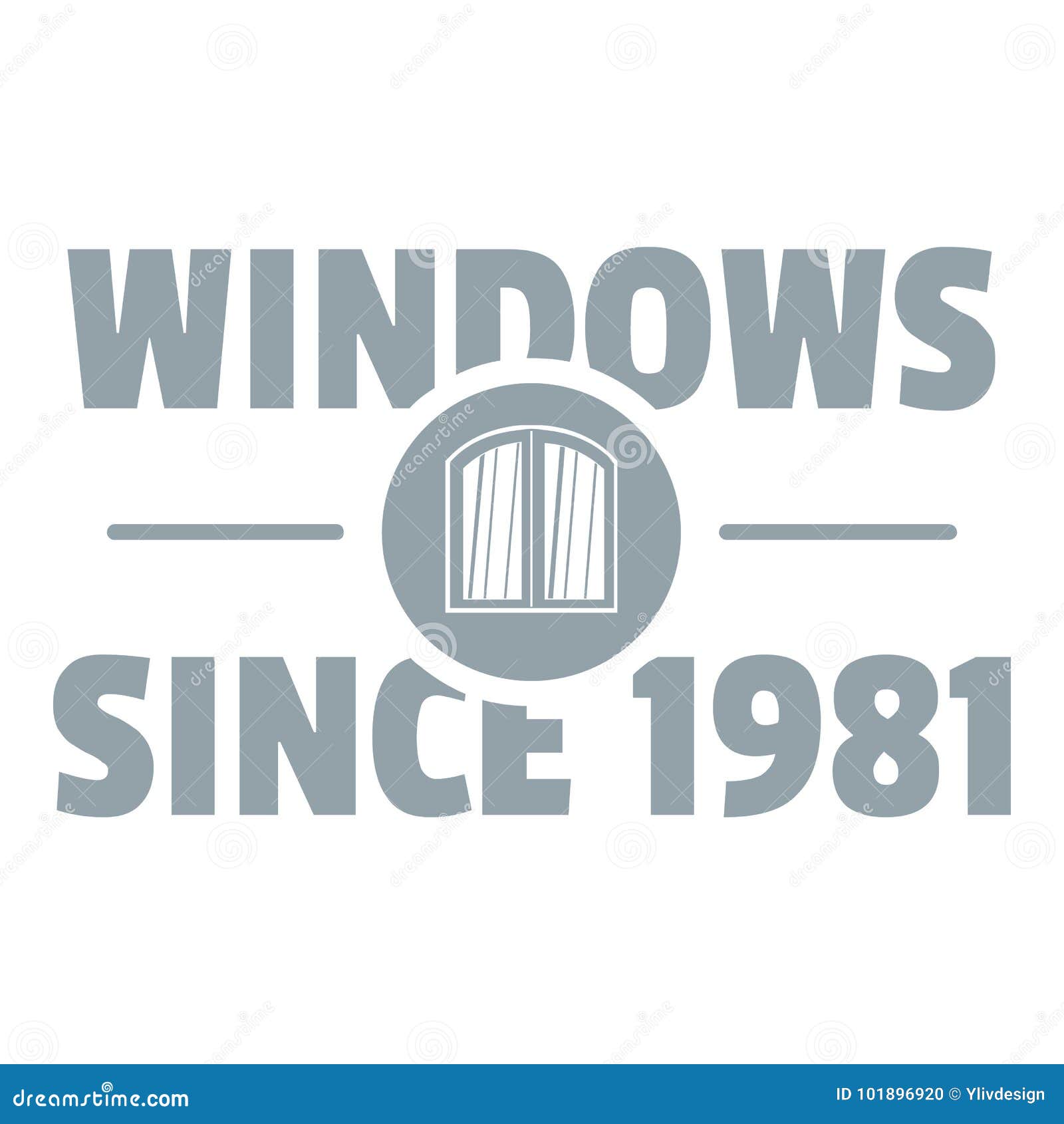 Window Logo, Gray Monochrome Style Stock Vector - Illustration of logo ...