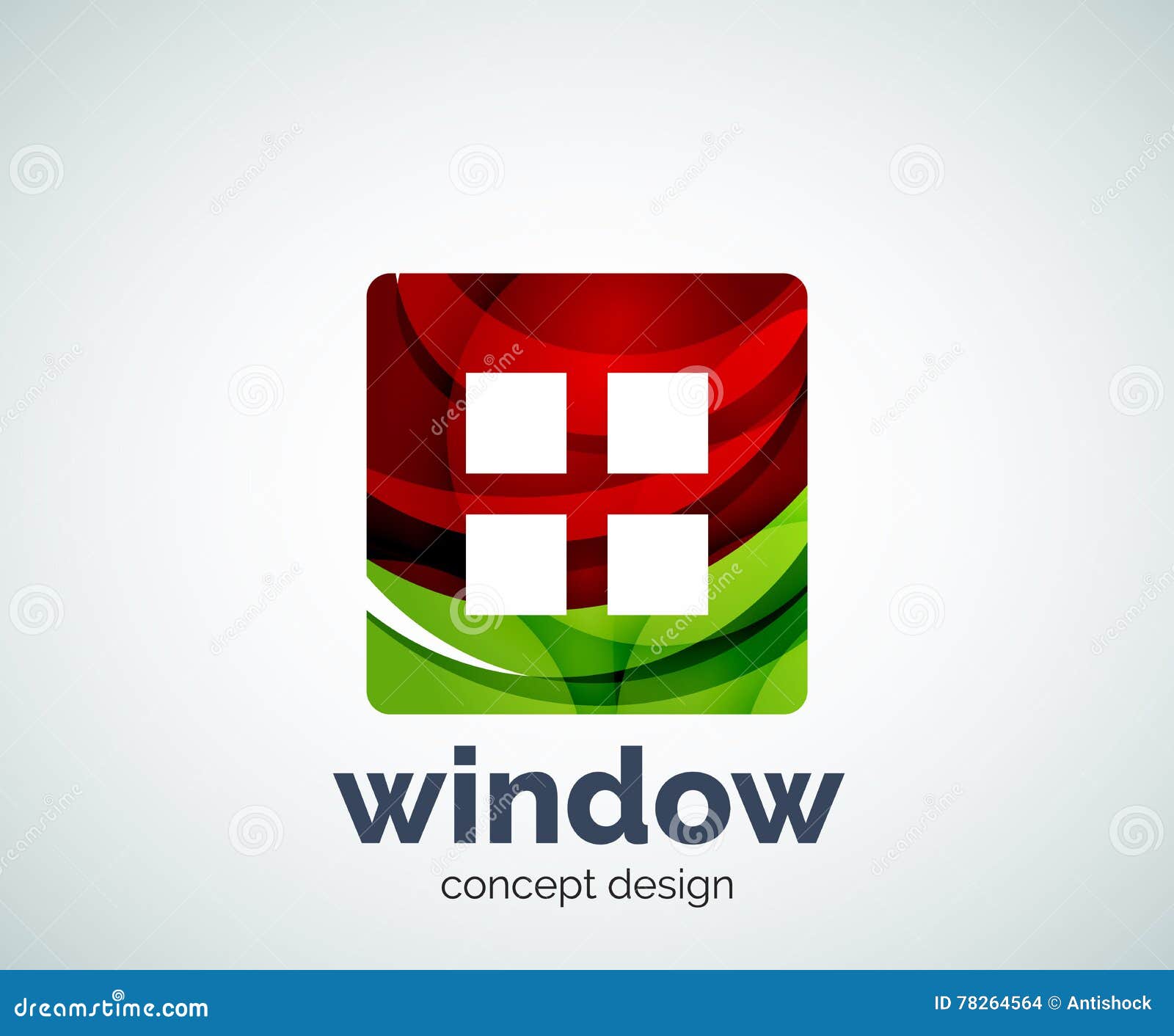 Window logo template stock vector. Illustration of overlapping - 78264564