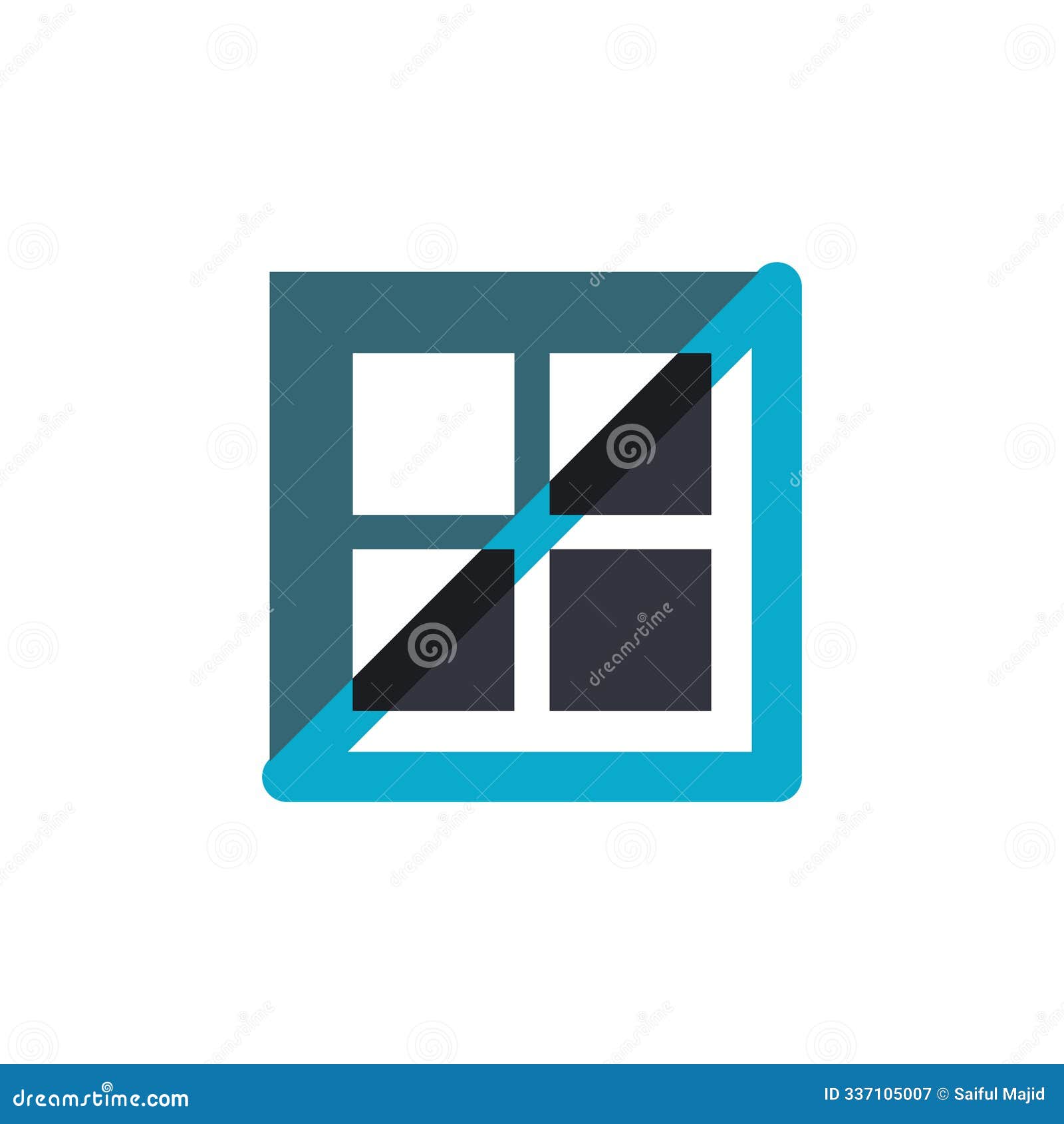 Window Logo Template Icon stock illustration. Illustration of graphic ...