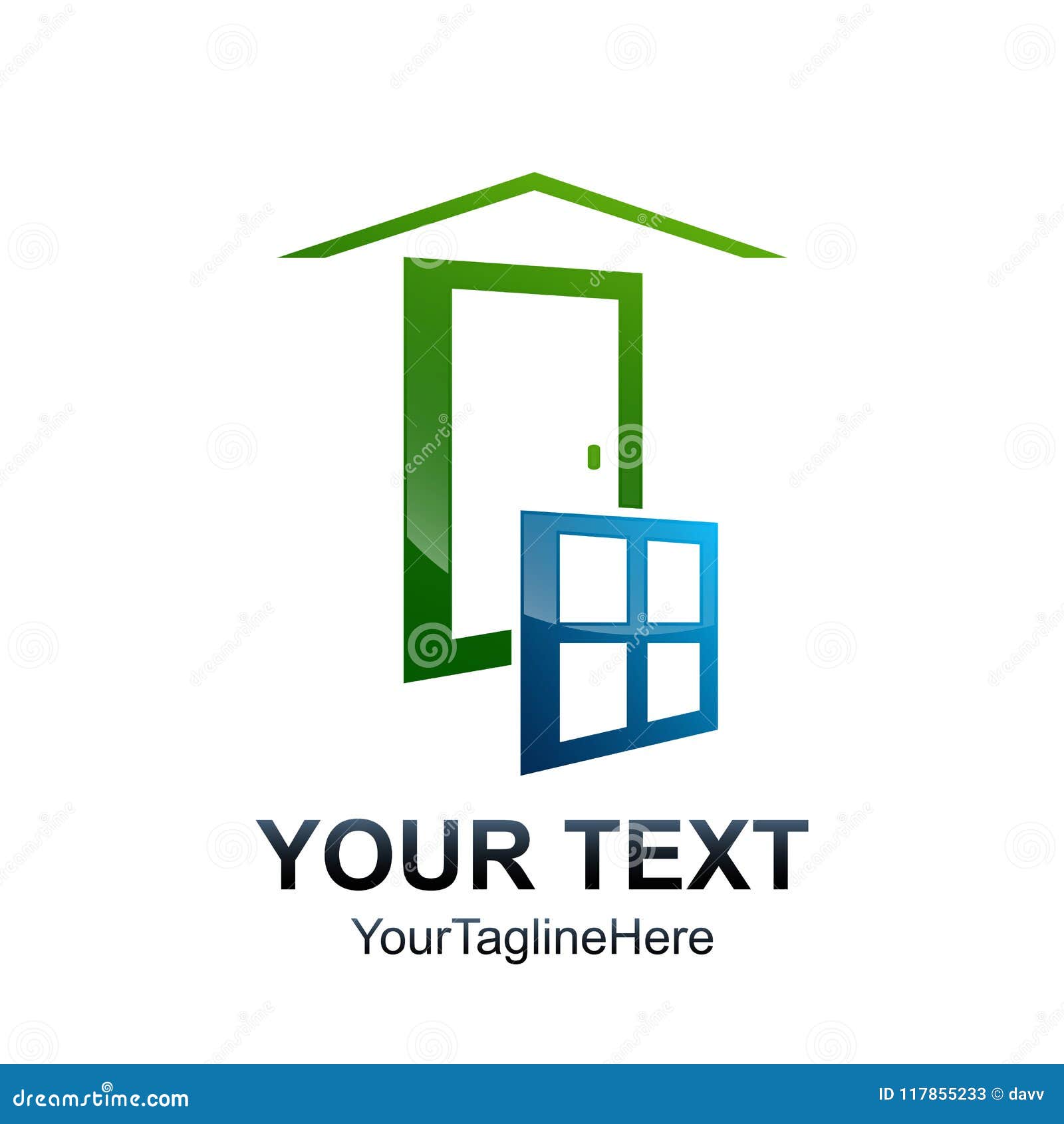 Window Logo Template Vector, Abstract Windows and Glass Vector B Stock ...