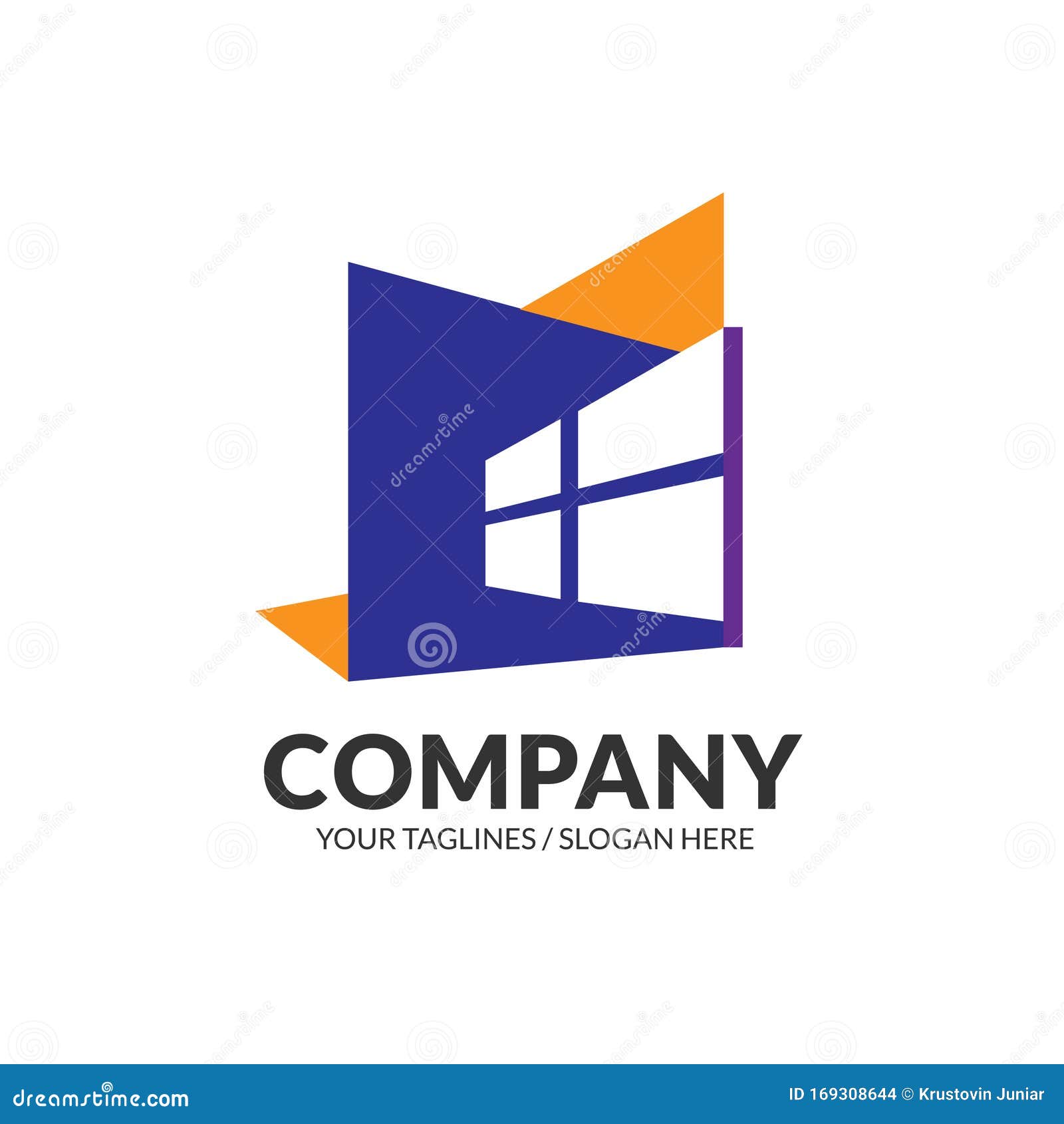 Window Logo Template Vector Stock Vector - Illustration of line ...