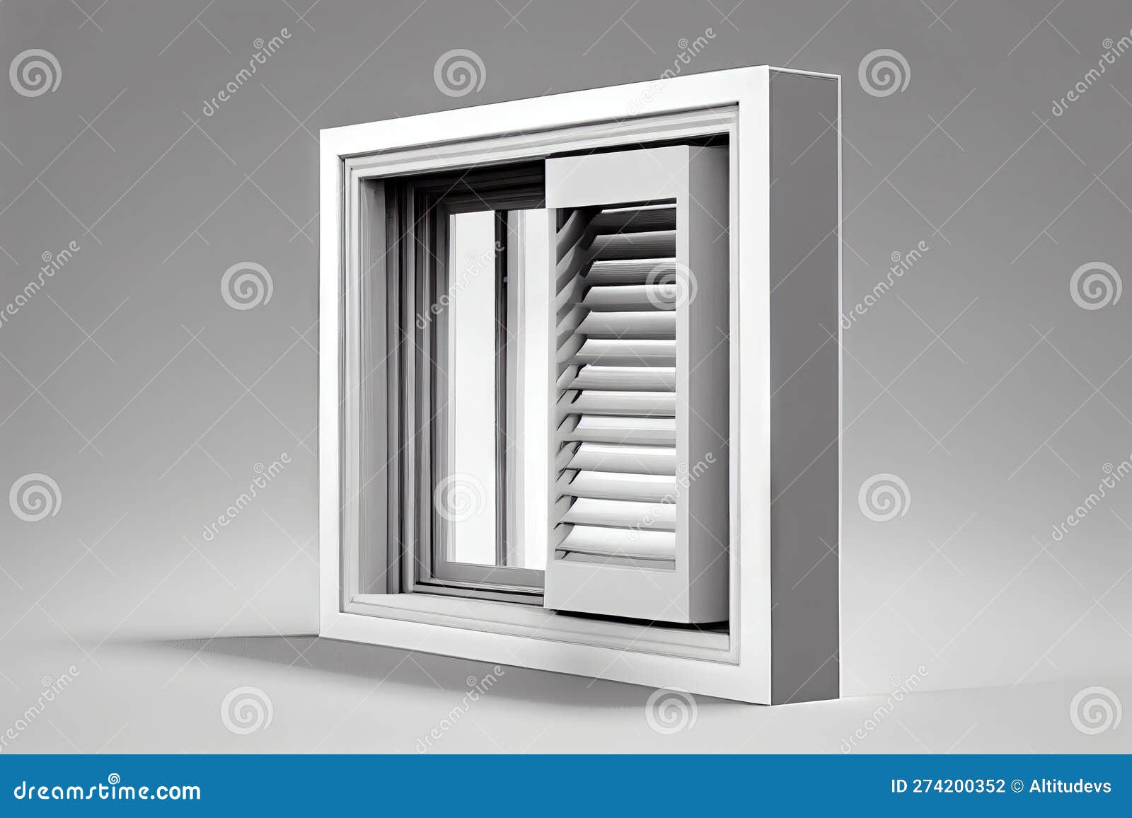 Window With Louver System That Can Be Opened For Ventilation And Light ...