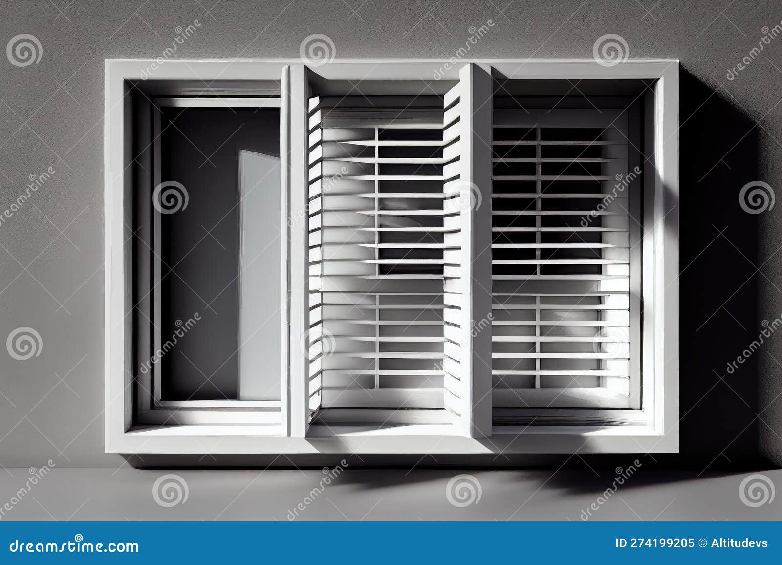 Window with Louver System that Opens and Closes To Control Air Flow and ...