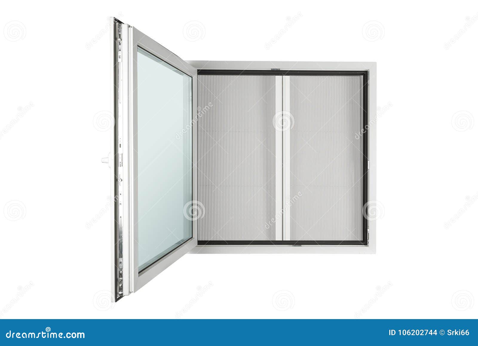PVC Window Isolated on White Stock Photo - Image of close, isolated ...