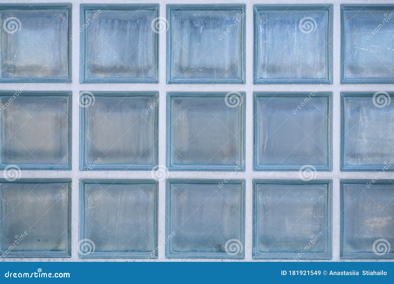 Window is Made of Transparent Glass Bricks. Pattern of Glass Block Wall ...