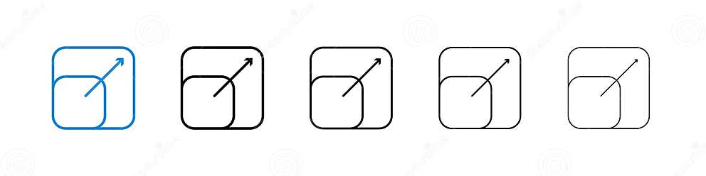 Window Maximize Icon Isolated on White Background Stock Illustration ...