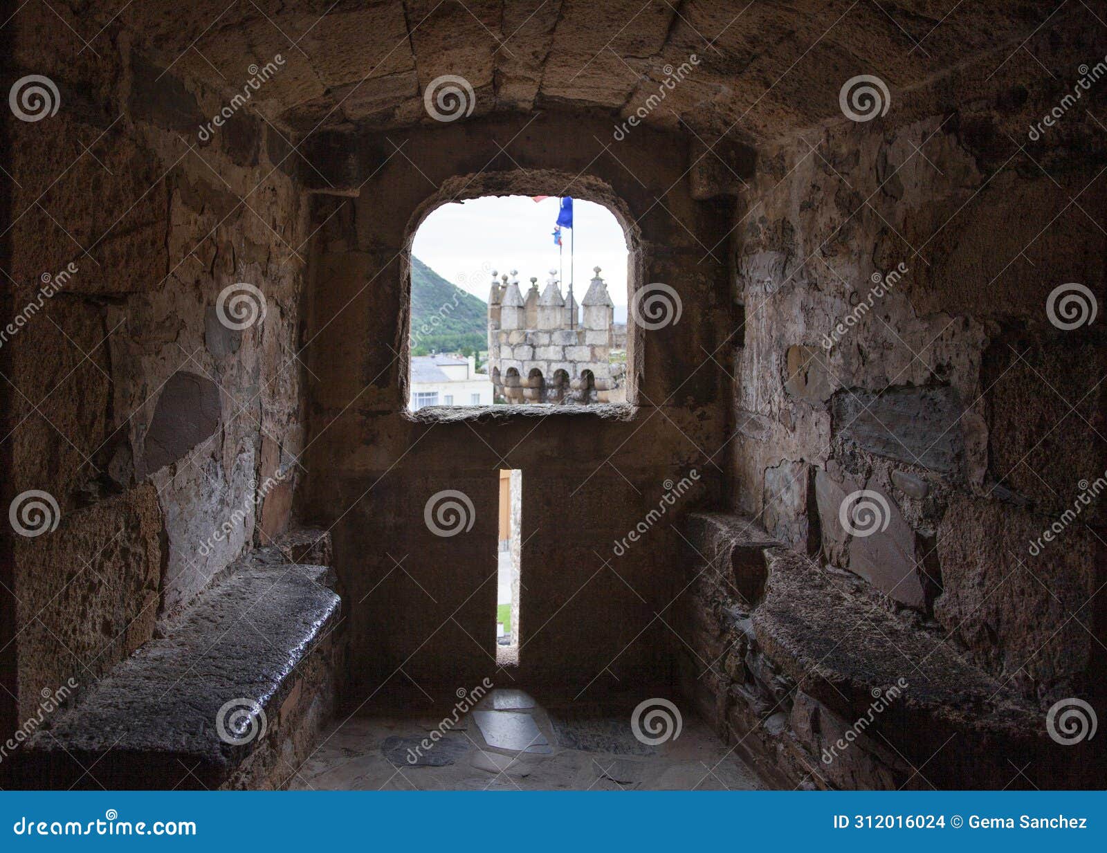 A Castle Window from Inside Stock Photo - Image of stone, arch: 312016024