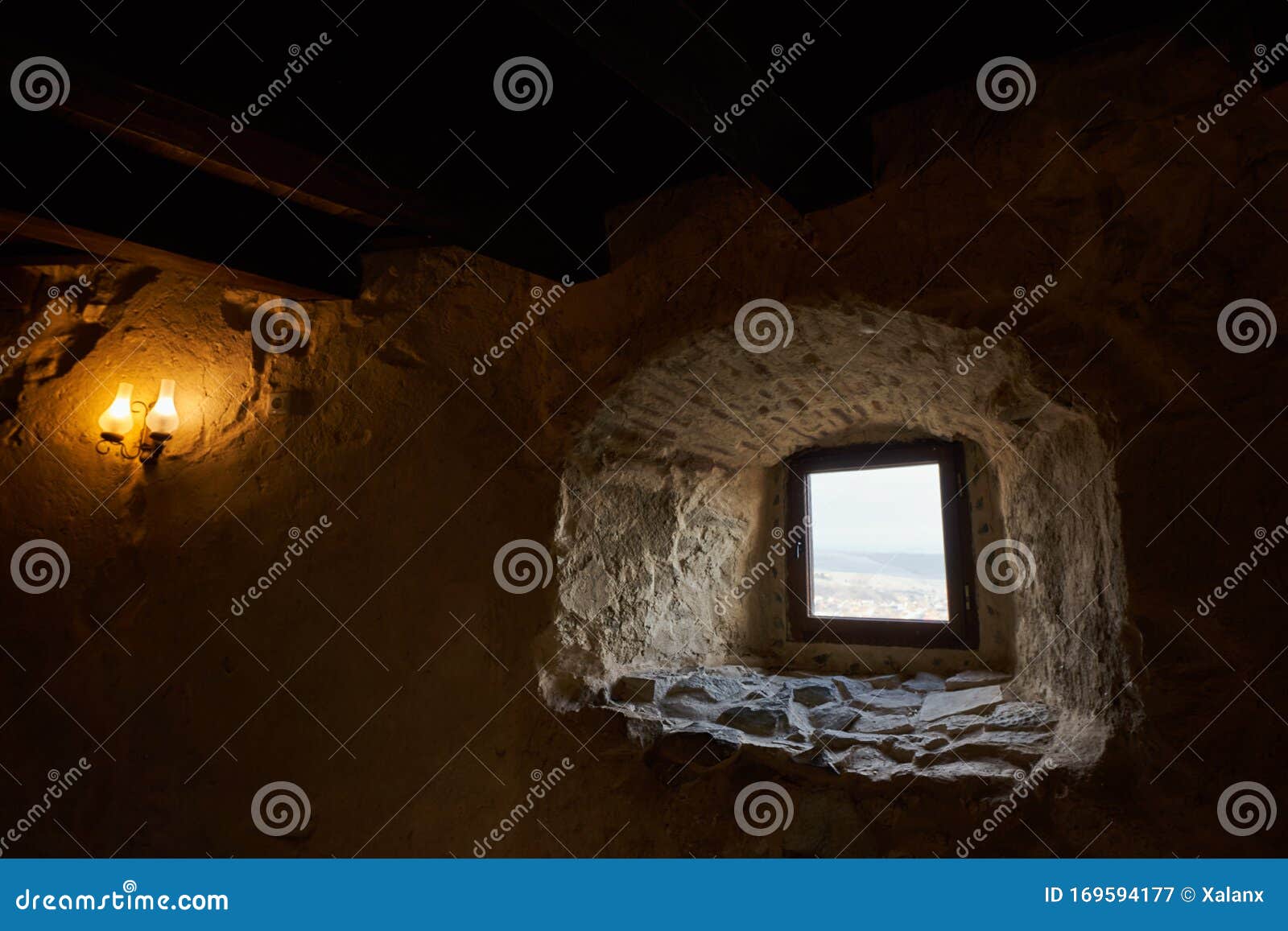 Window of a Medieval Fortress Stock Image - Image of rustic, structure ...