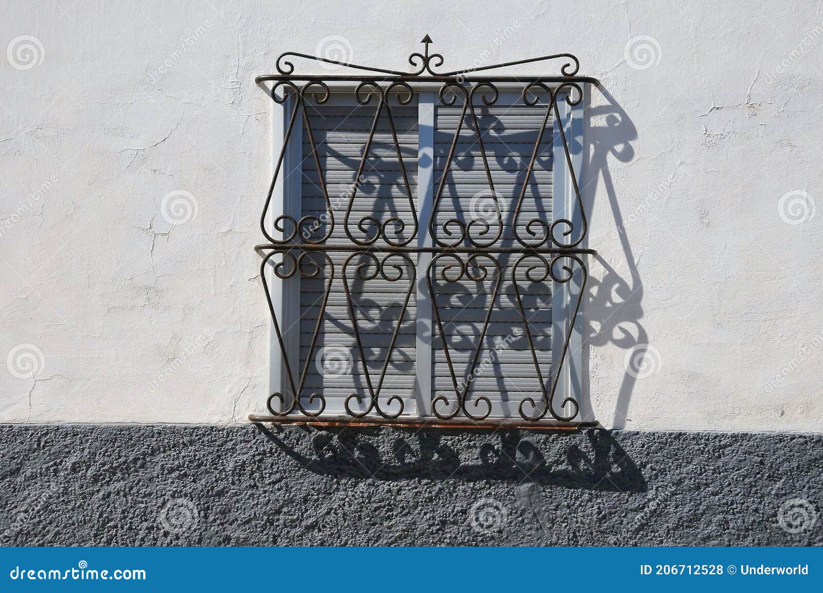 Window with metal grate stock photo. Image of aged, wild - 206712528