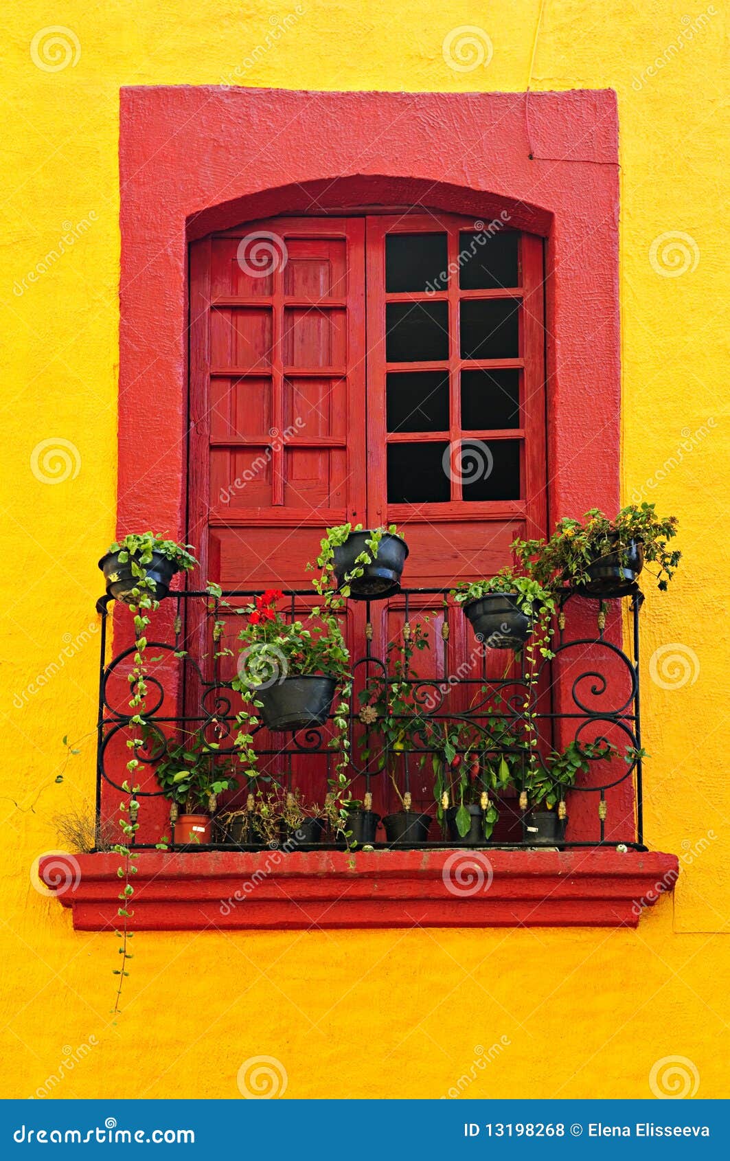 Window on Mexican house stock photo. Image of detail - 13198268