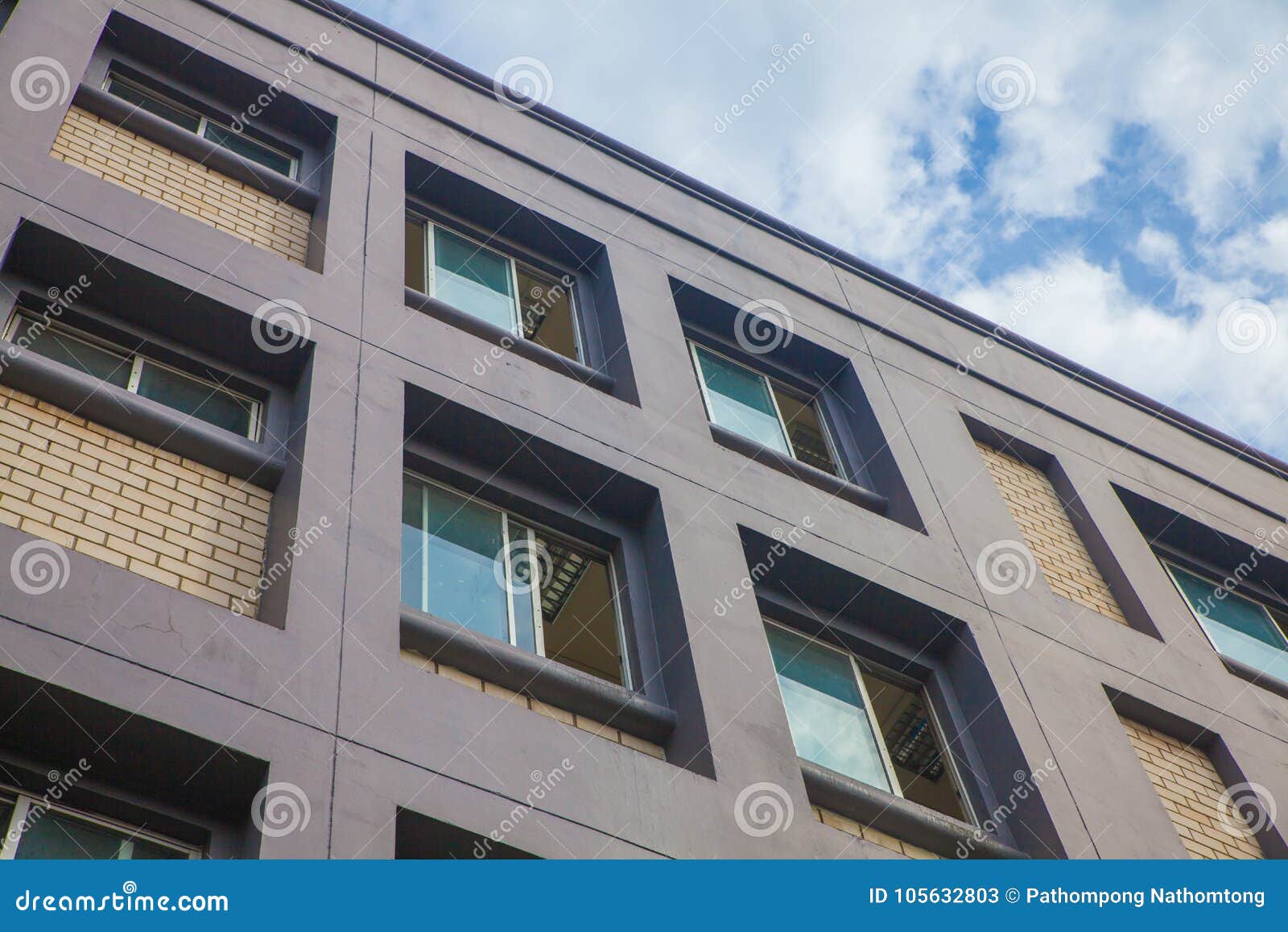 Window of the Modern Office Building Stock Image - Image of blue, glass ...