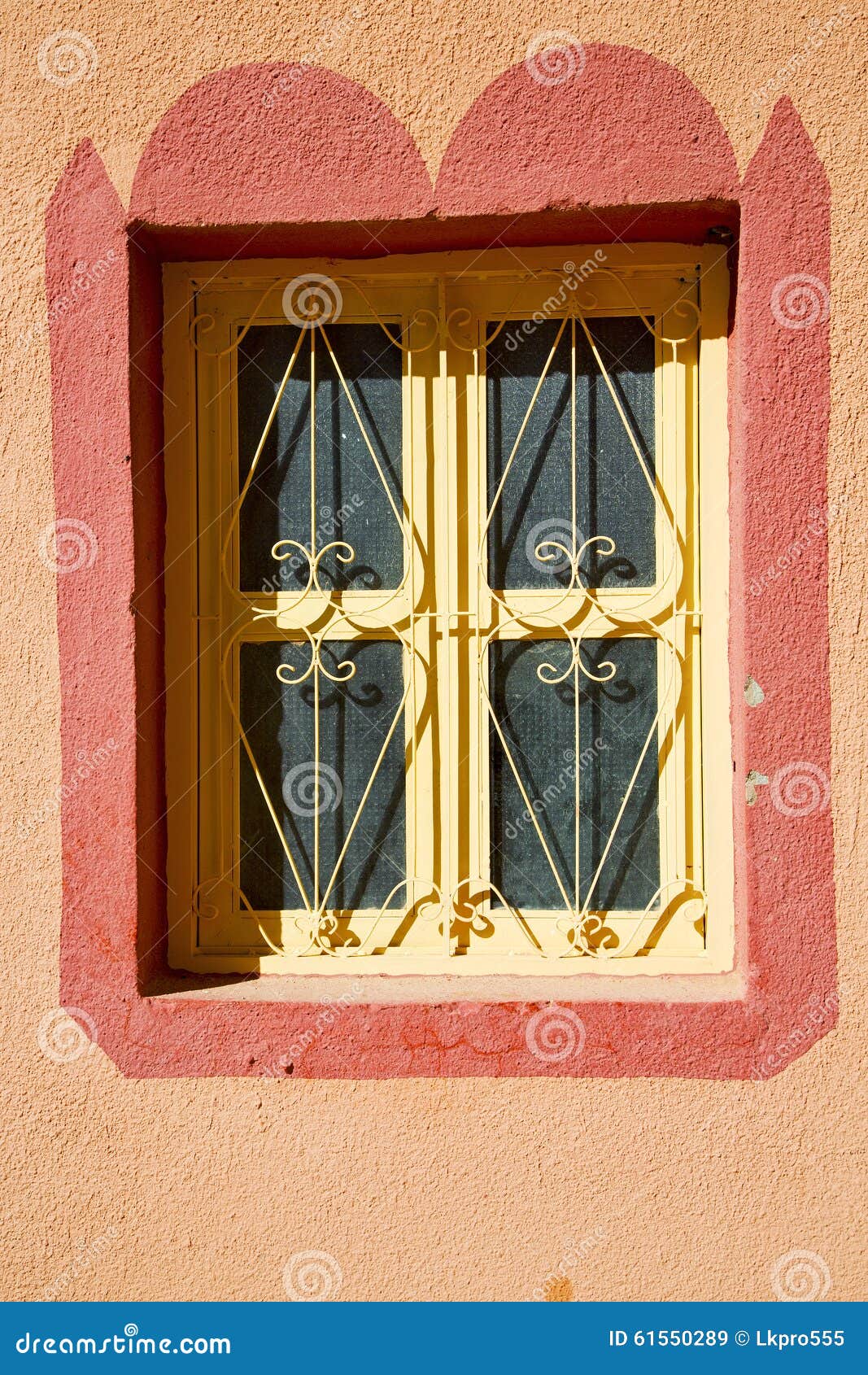 Window in Morocco Africa and Old Red Stock Image - Image of detail ...