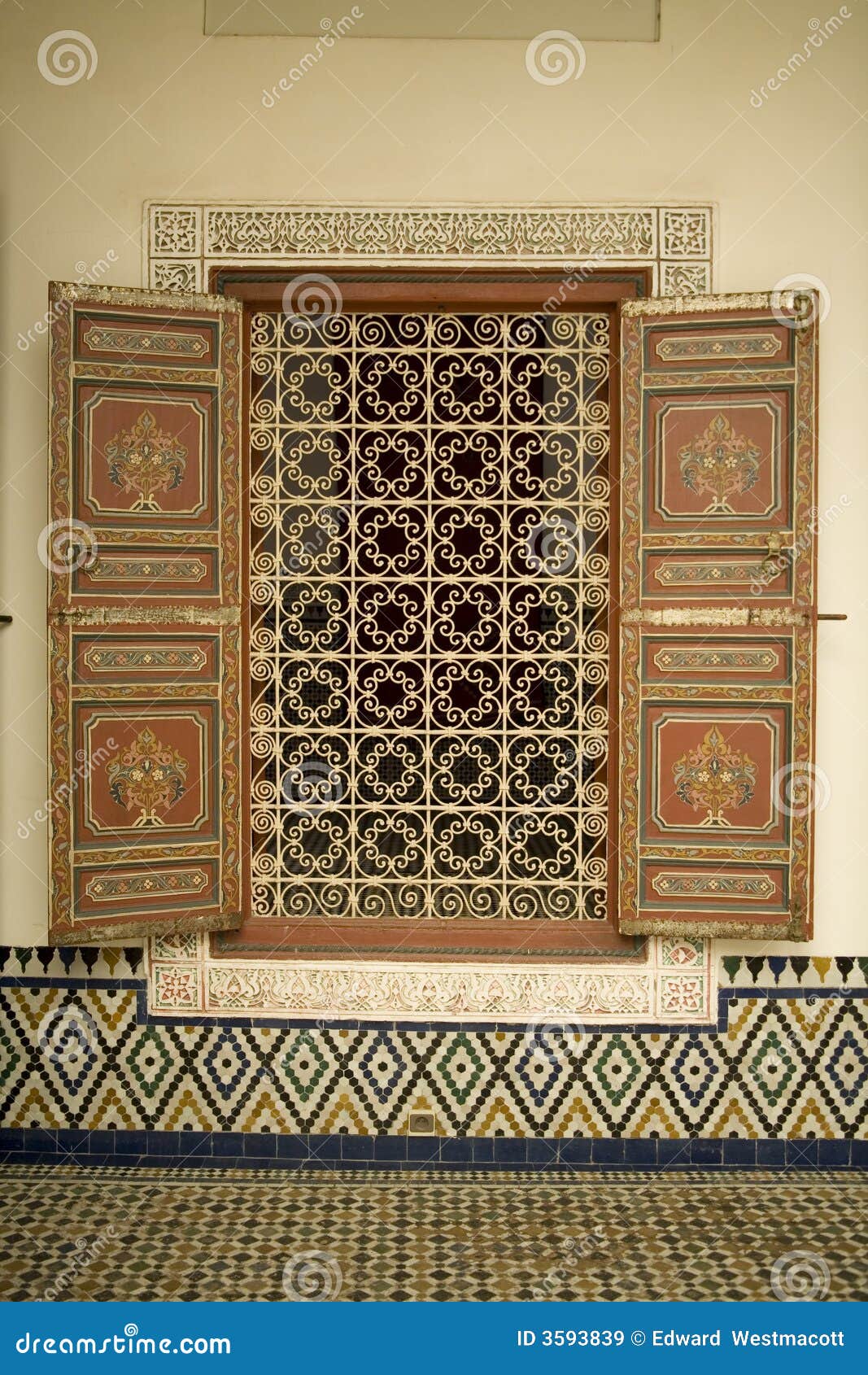 Window with mosaic design stock image. Image of security - 3593839