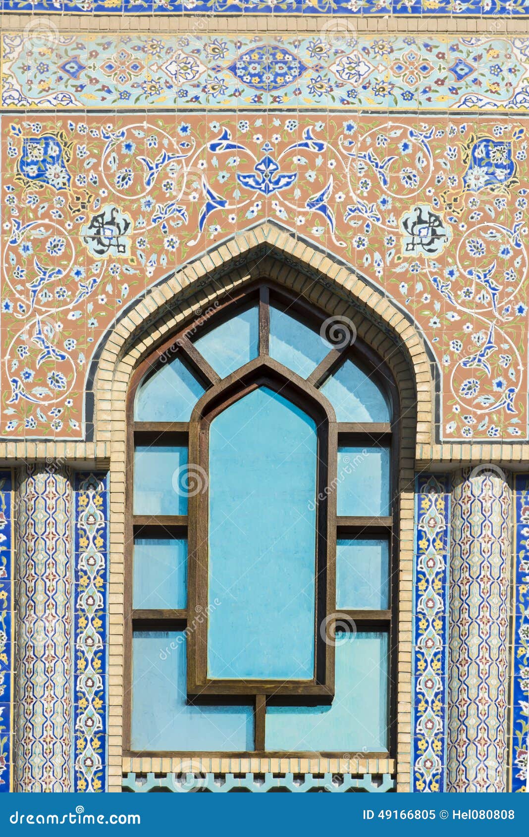 Oriental Mosaic on Window stock image. Image of tradition - 49166805