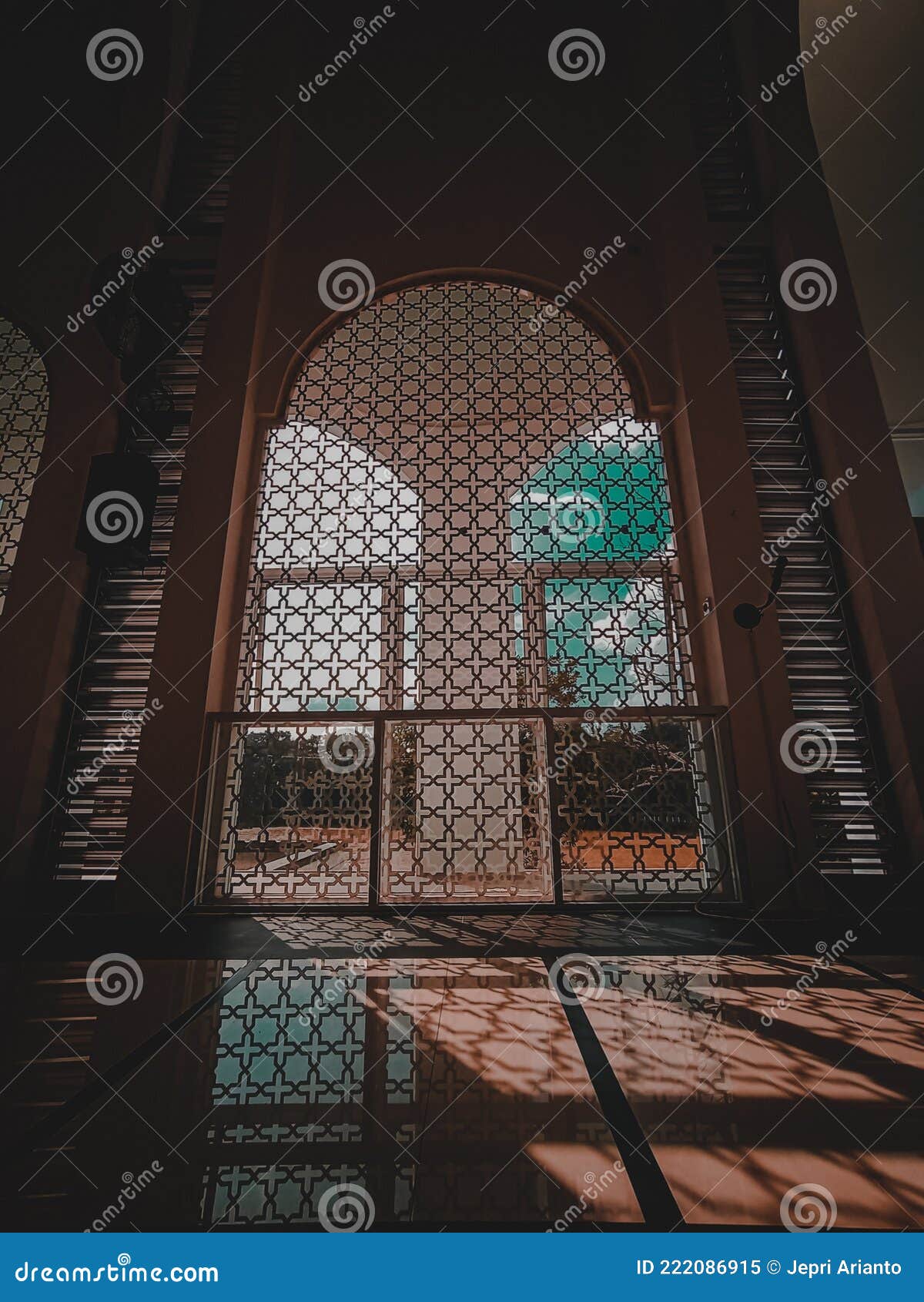 Window of Mosque stock image. Image of wood, architecture - 222086915