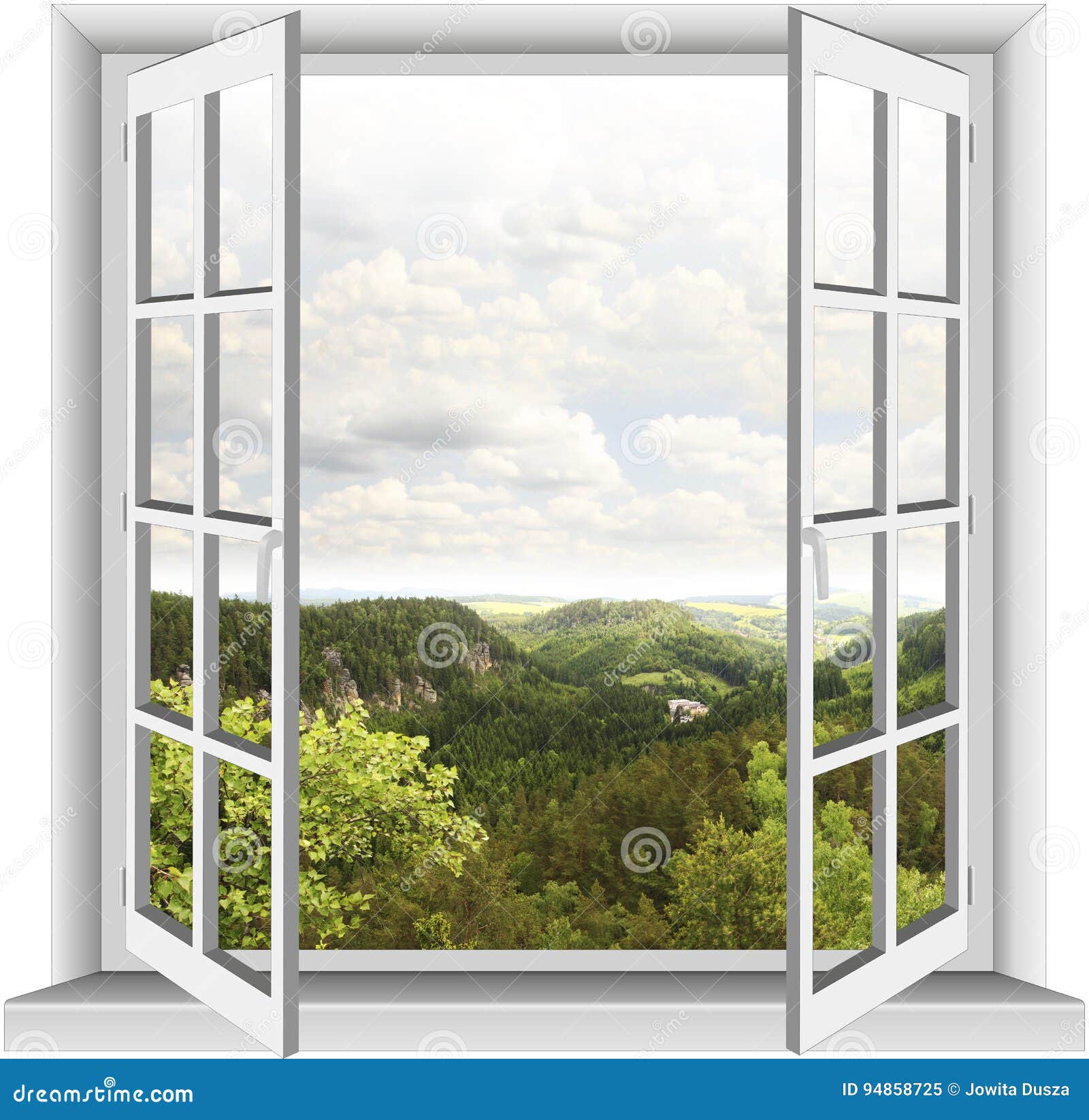 Window with mountain view stock image. Image of ecology - 94858725