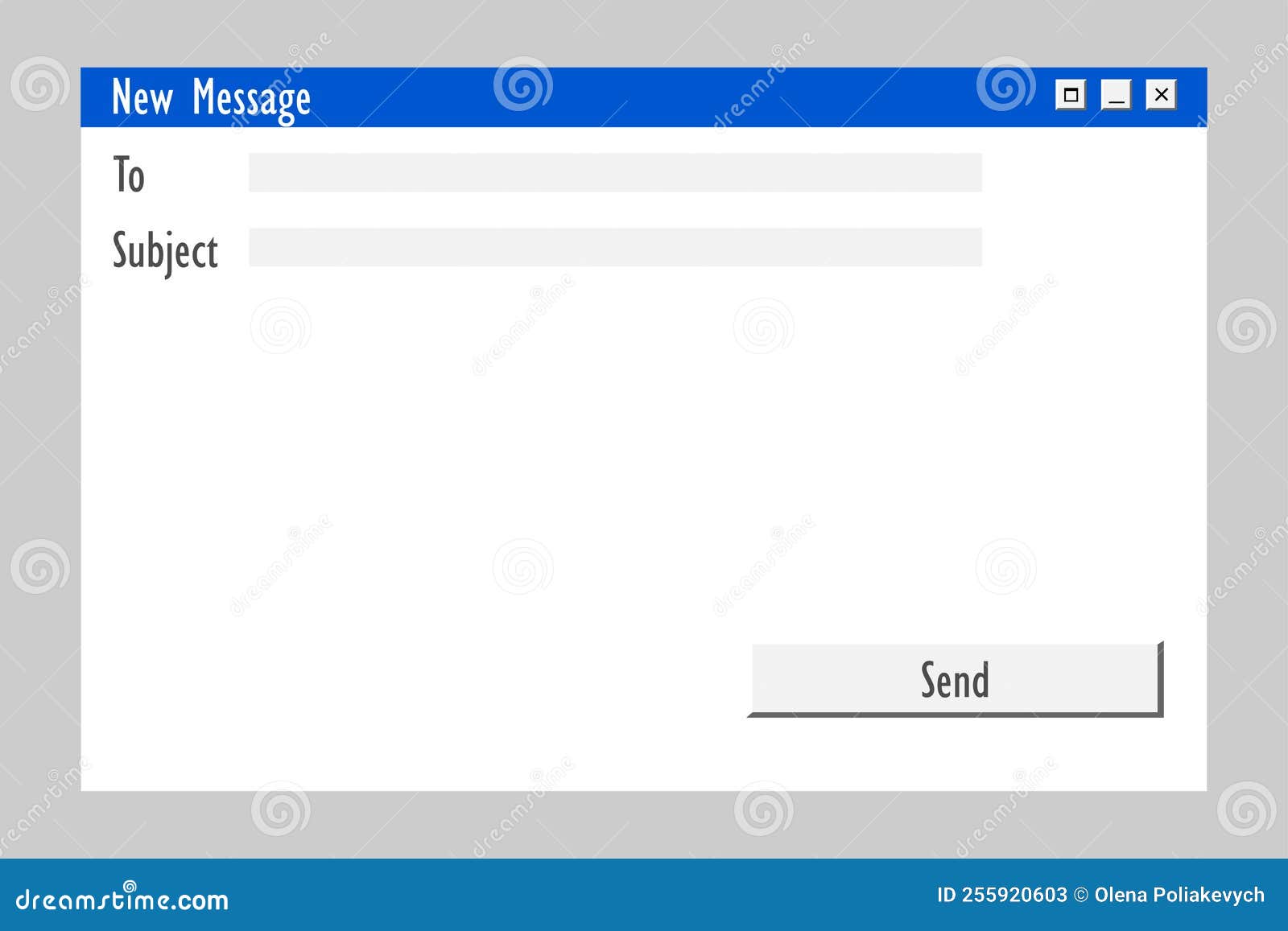 Window New Message Computer. Computer Technology Concept. Email Icon ...