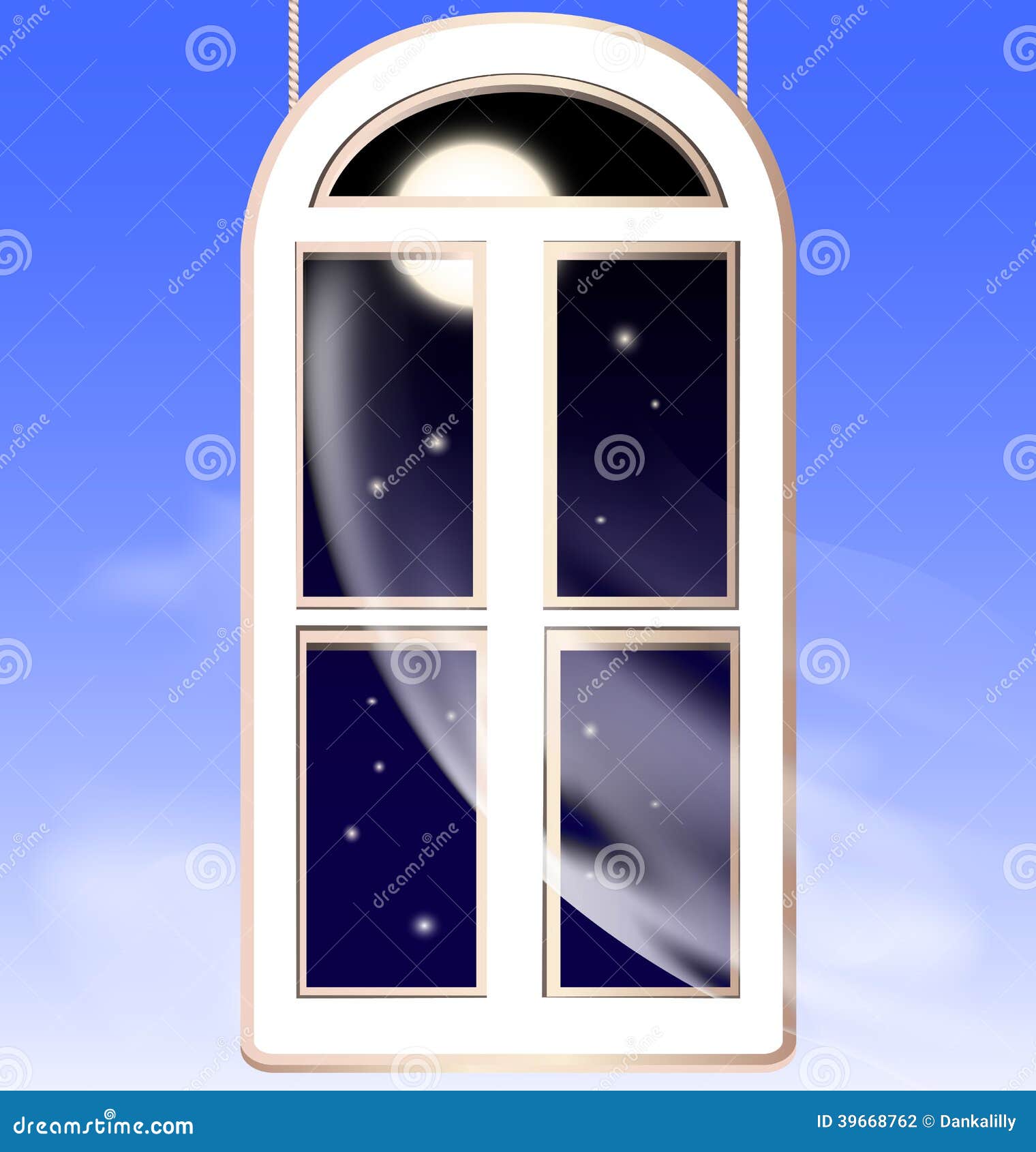 Window in the night stock vector. Illustration of expose - 39668762