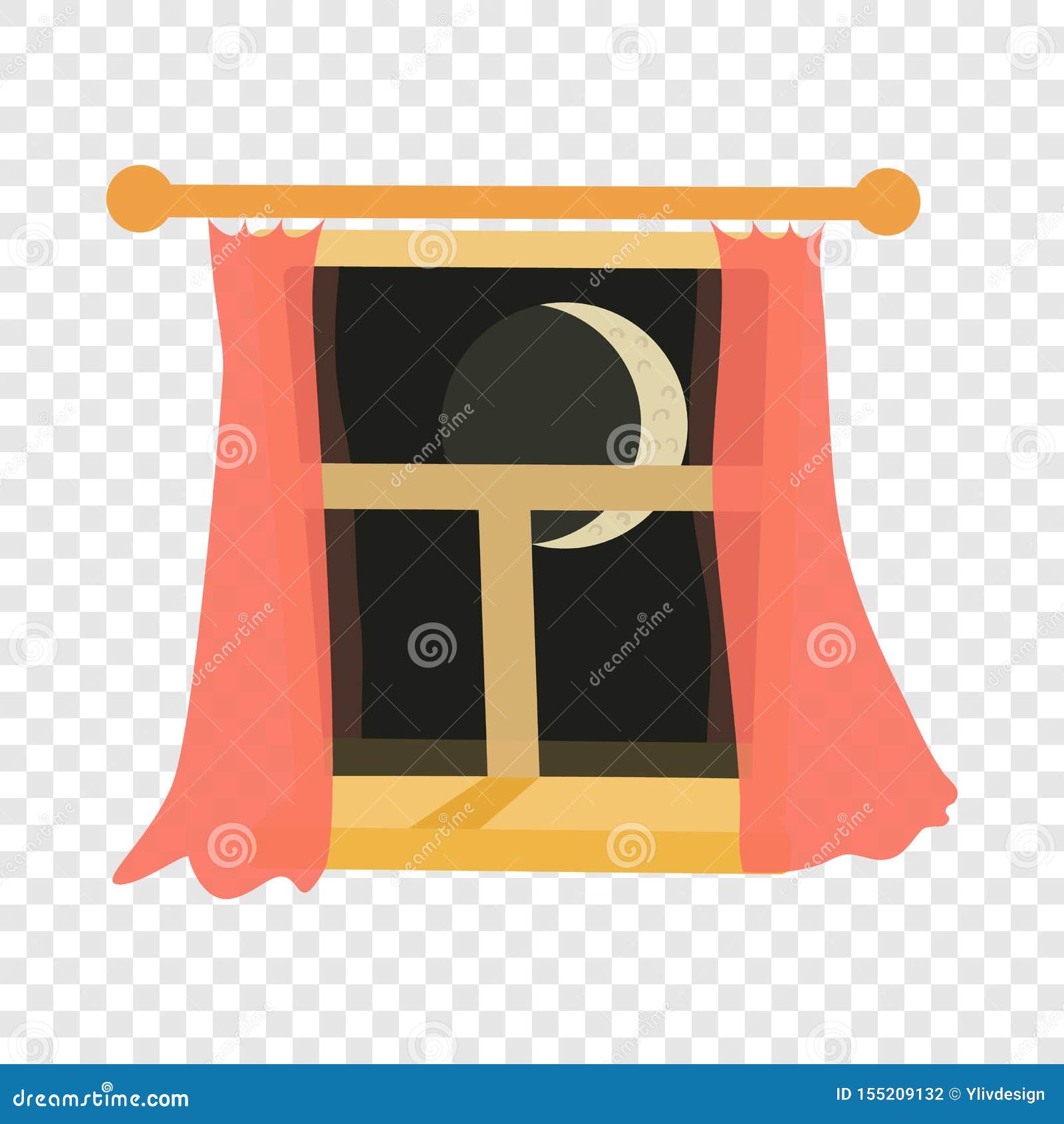 Window Night Icon, Cartoon Style Stock Vector - Illustration of nature ...