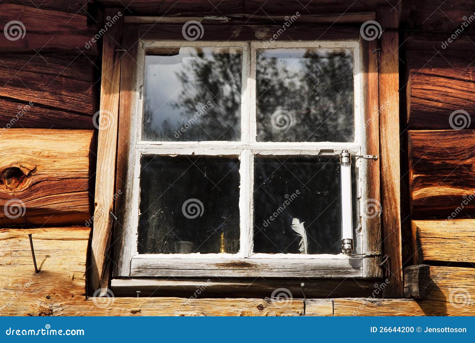 Window from a old cabin stock photo. Image of reva, lookout - 26644200