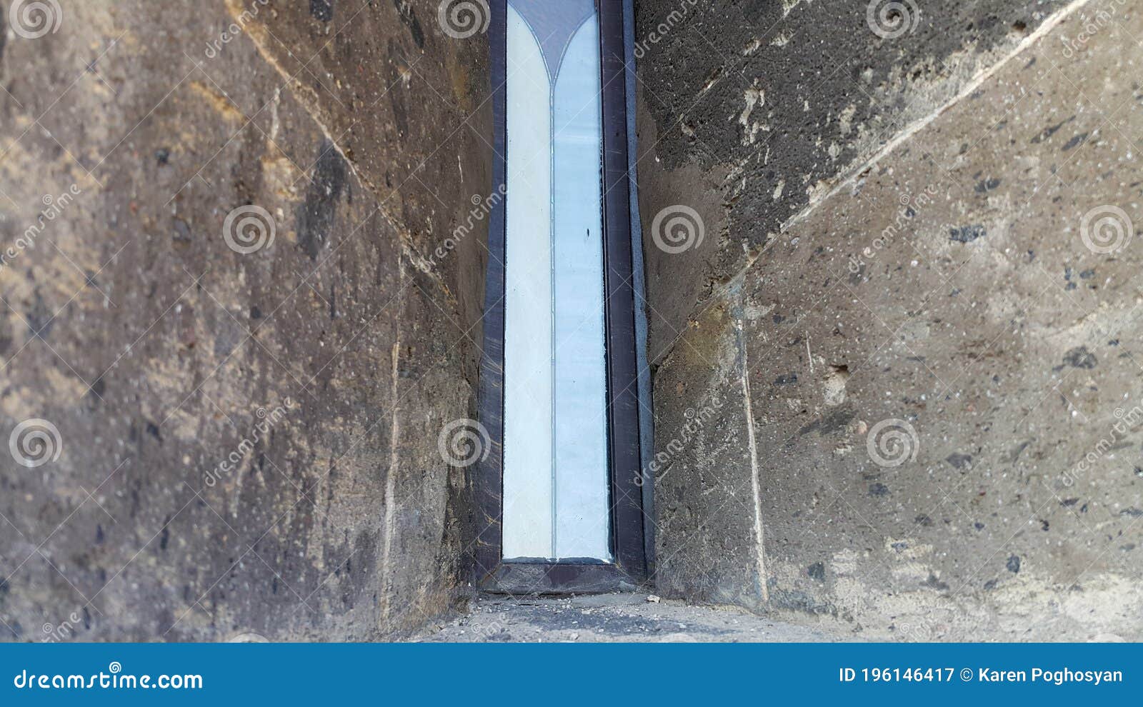 A Window on the Old Castle from the Outside Stock Image - Image of ...
