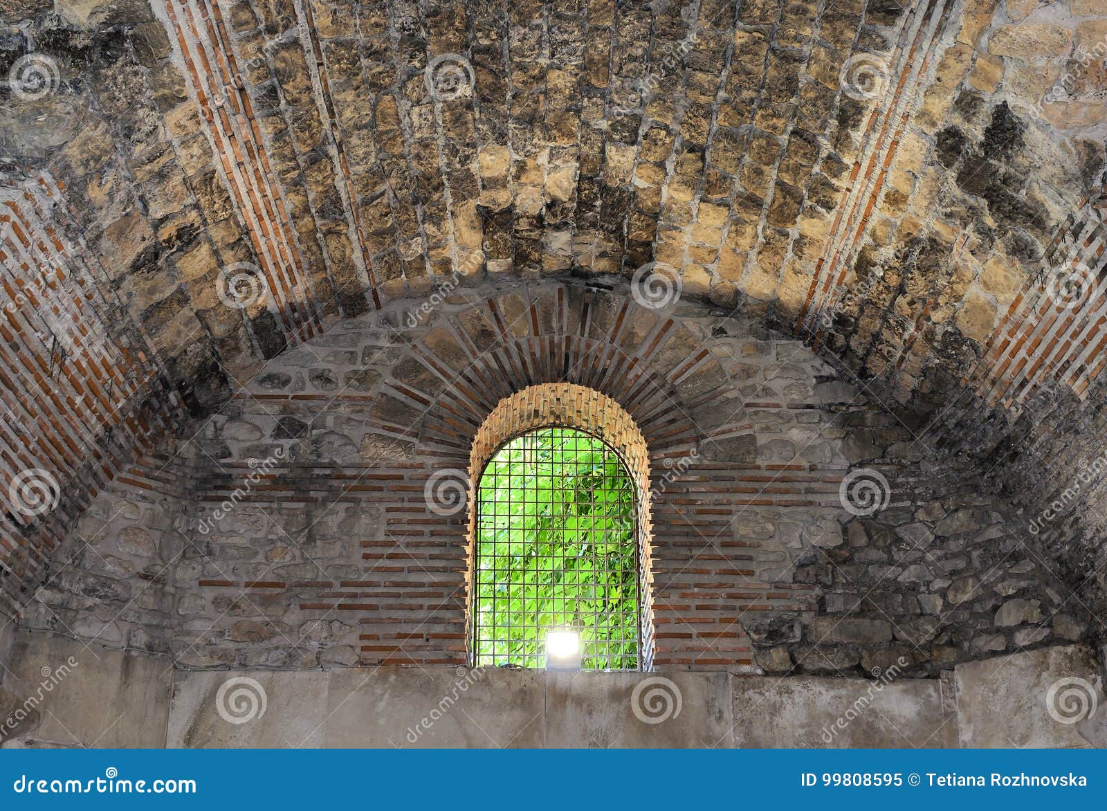 Window in the old crypt. stock image. Image of cemetery - 99808595