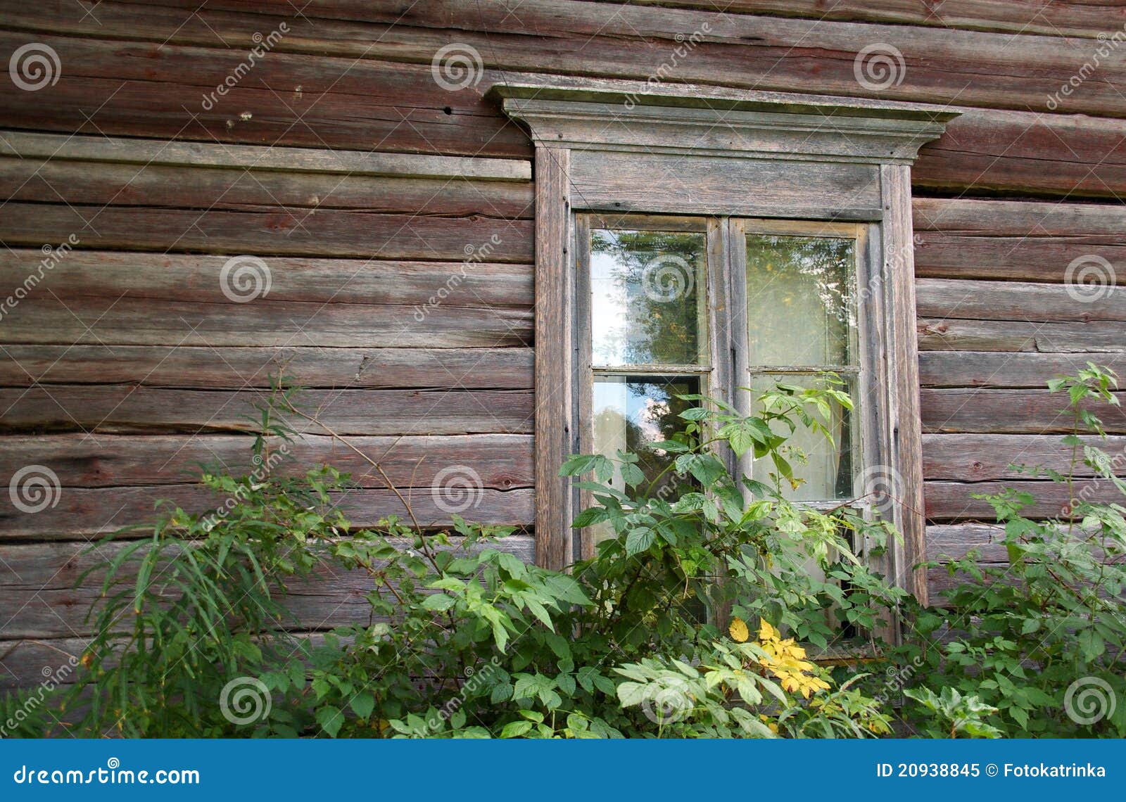 Window in an Old Wooden House Stock Image - Image of vintage, alone ...