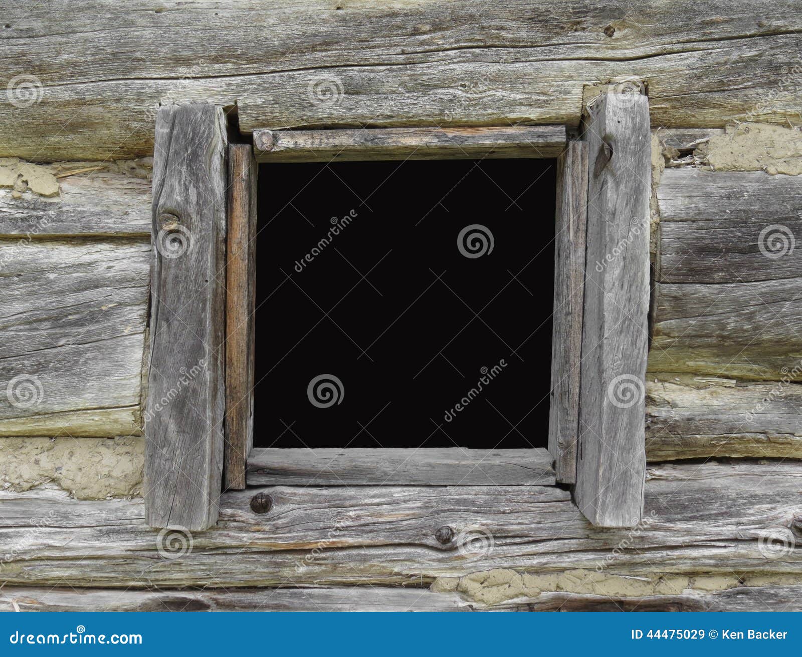 Window in an Old Log Cabin. Stock Image - Image of cabin, wood: 44475029
