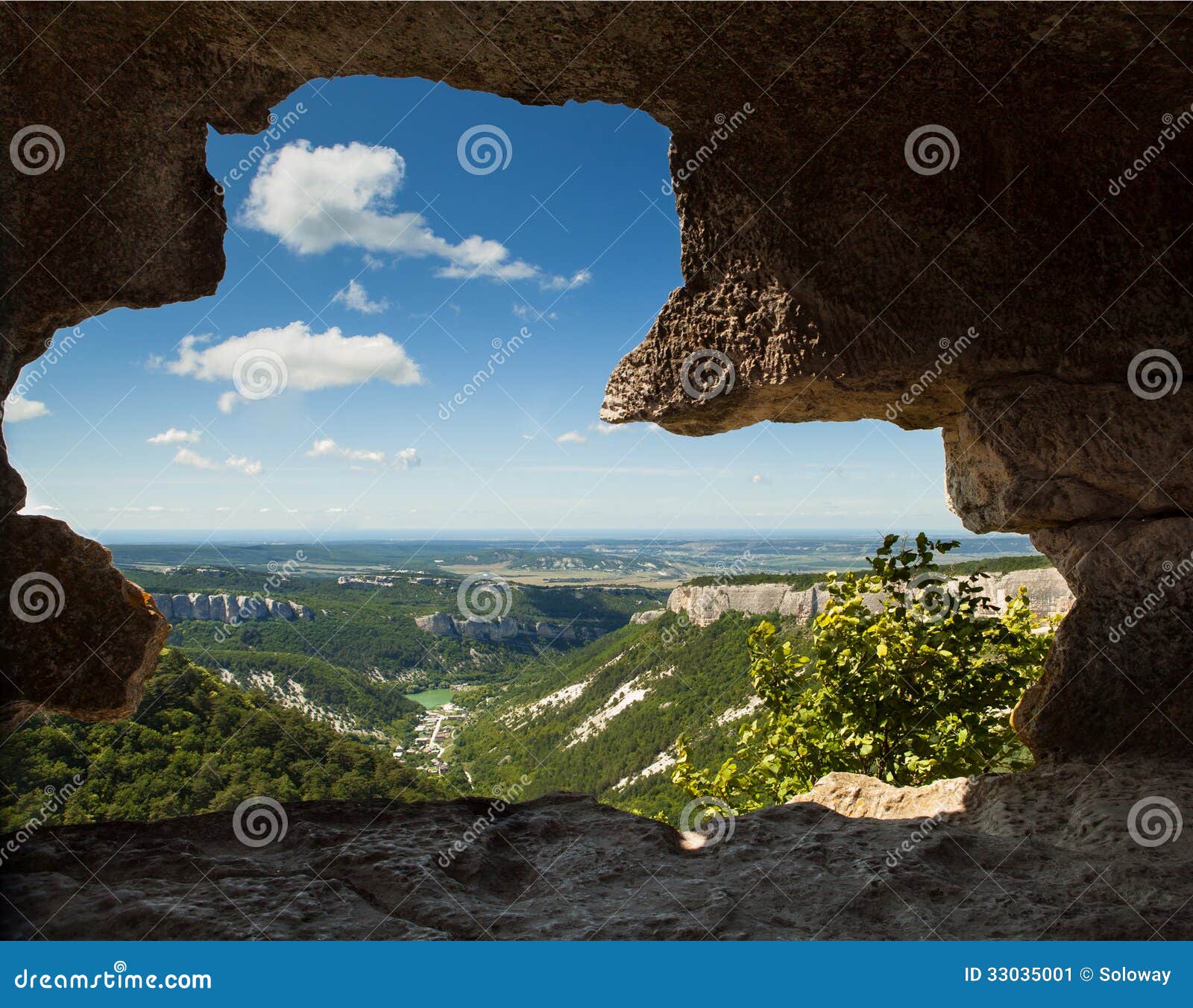 Window from Old Mountain Cave Stock Image - Image of culture ...